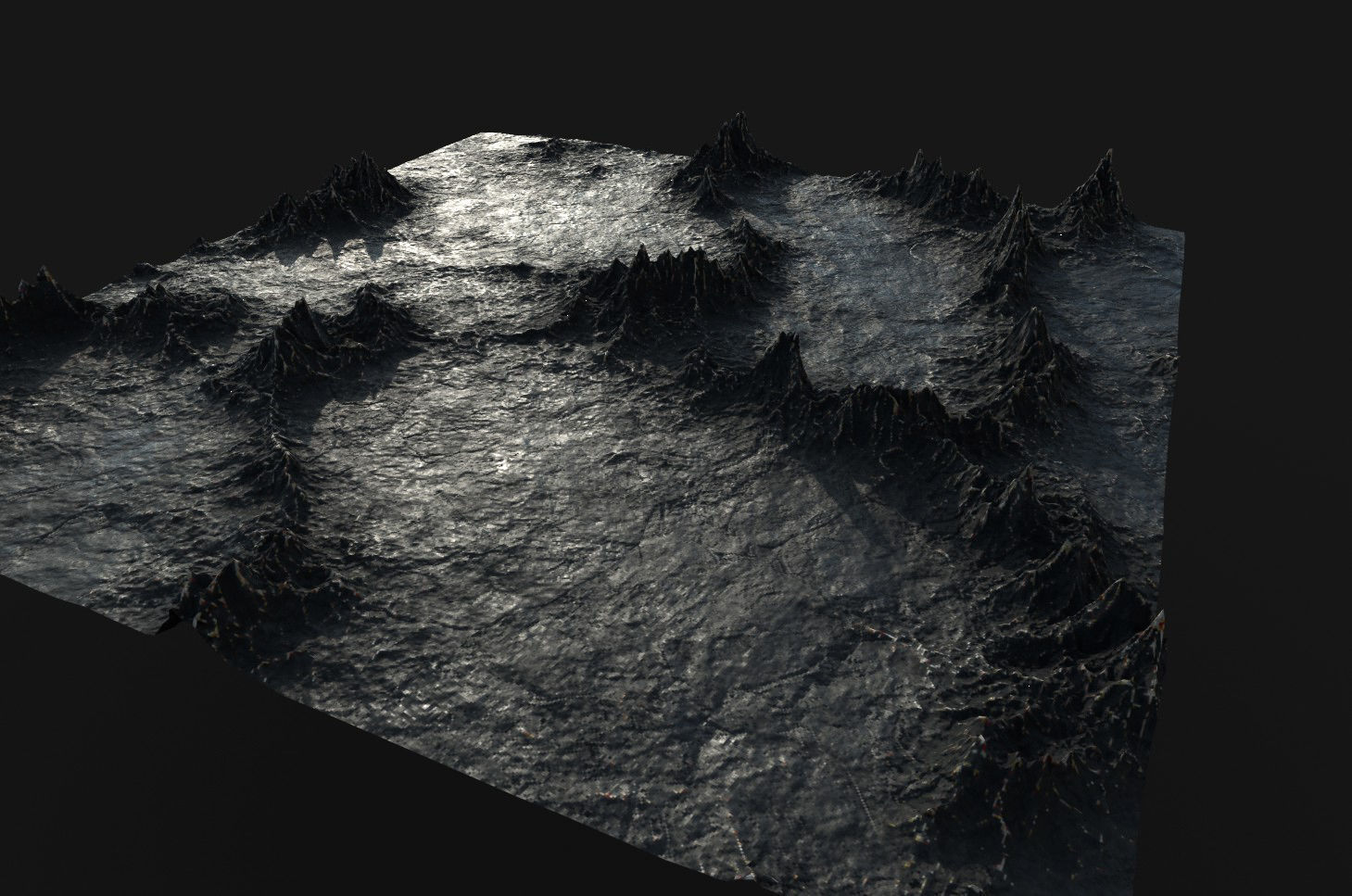 3D model Landscape Rock Soil Black Soil Terrain Texture Realistic VR ...
