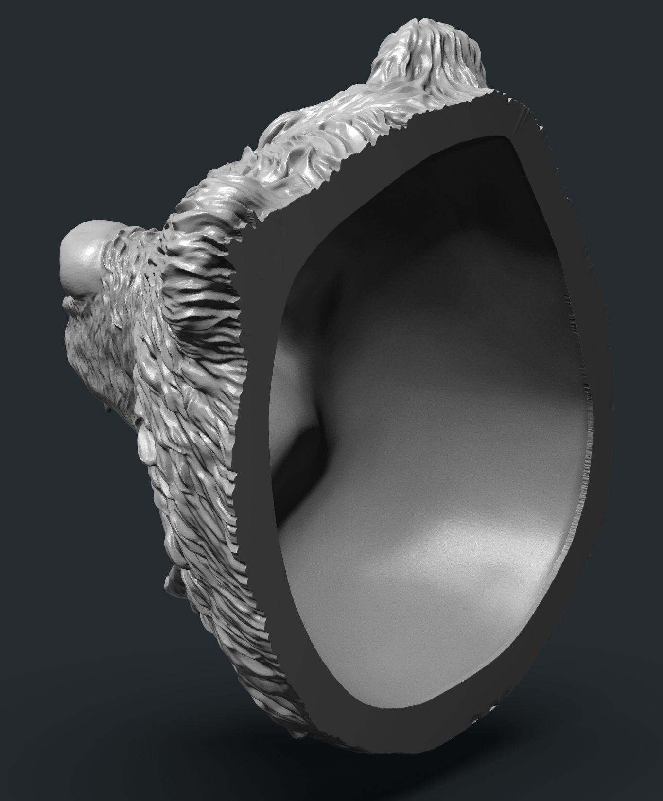 Bear bas-relief 3D model 3D printable | CGTrader