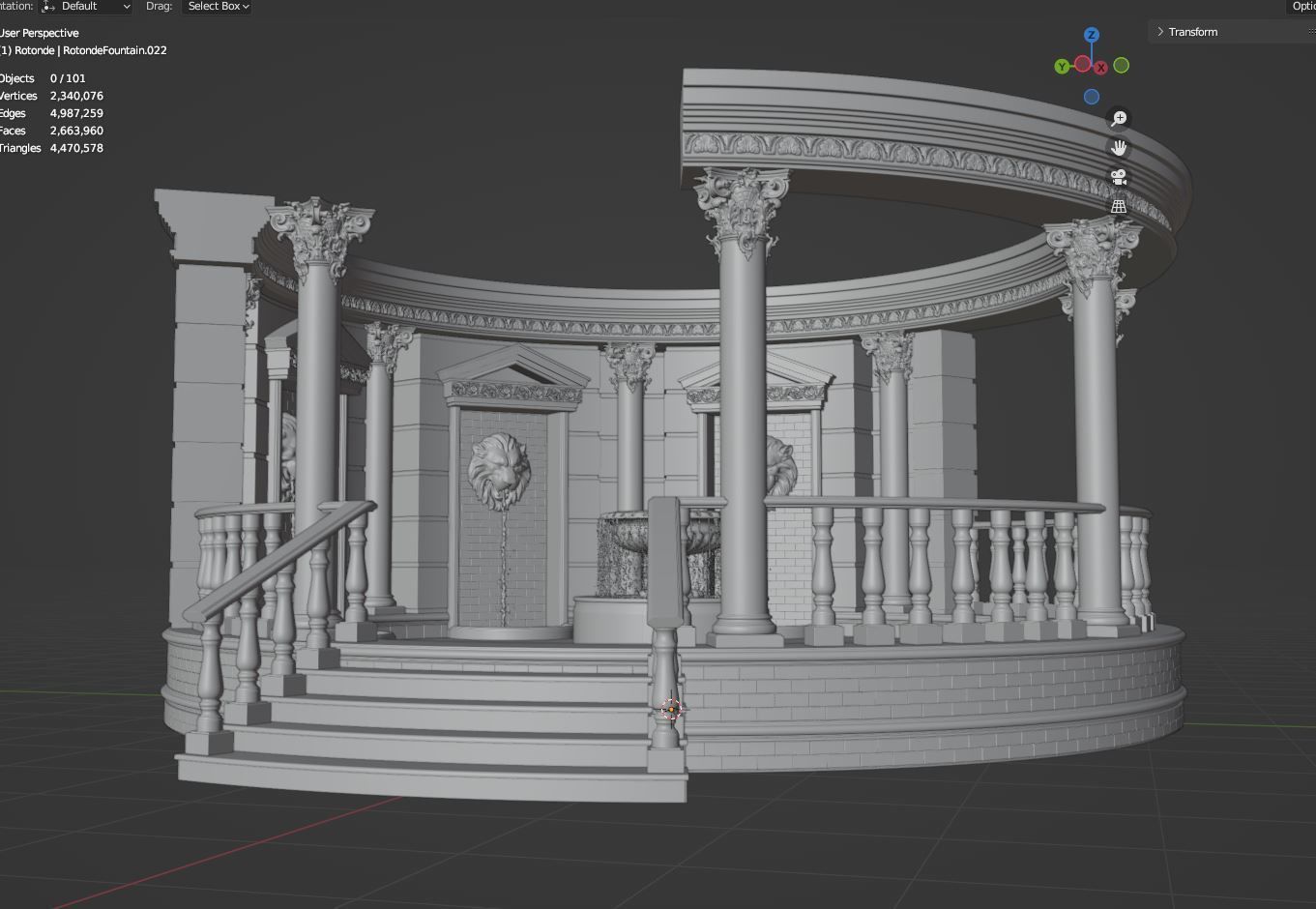 Rotunda fountain 3D model | CGTrader