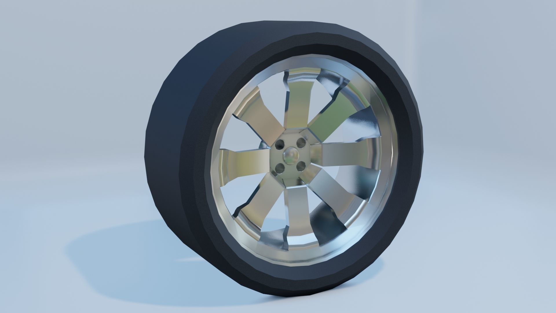 Low poly wheel - not rigged free VR / AR / low-poly 3D model | CGTrader