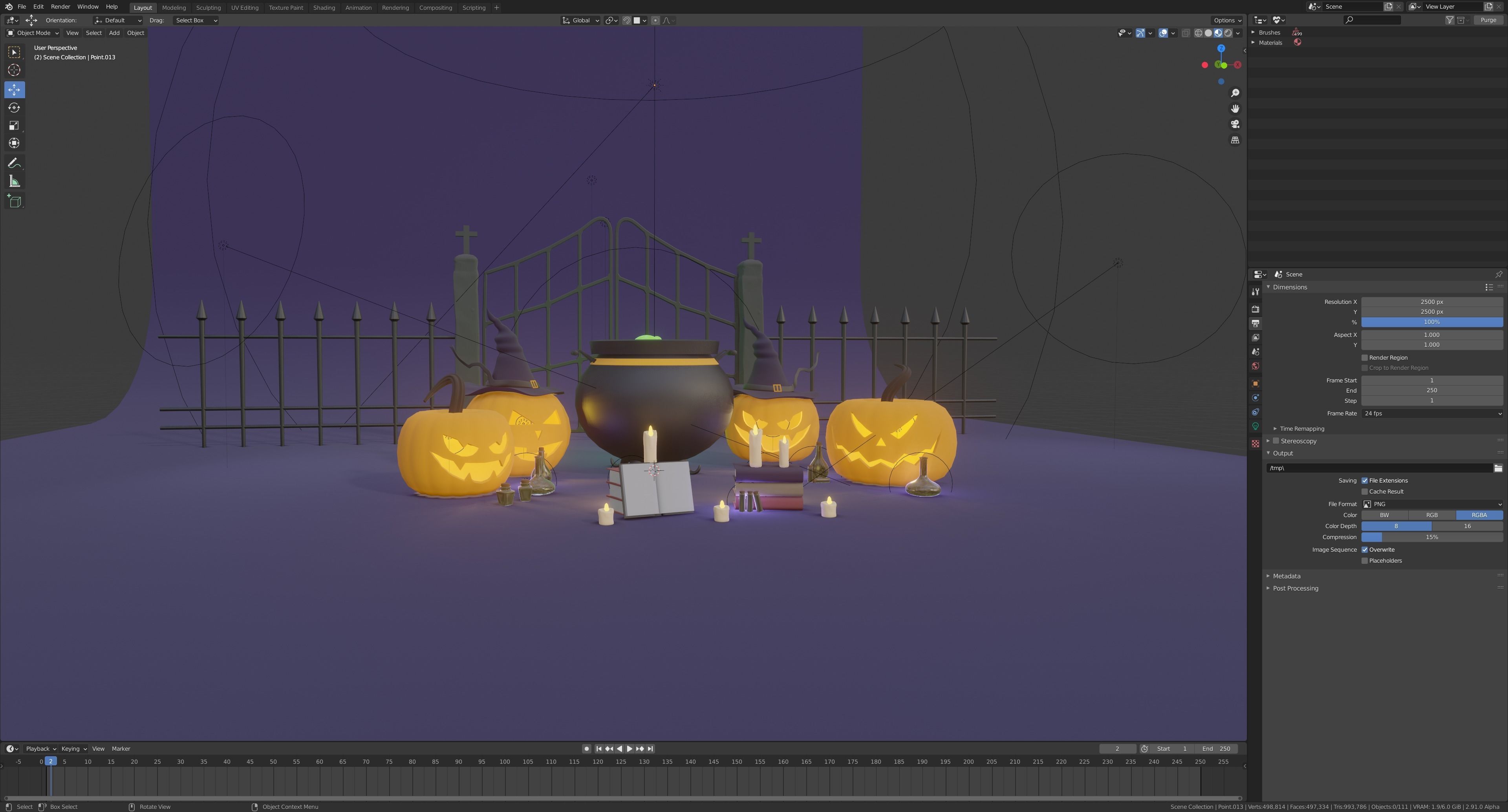3D model Halloween illustration VR / AR / low-poly | CGTrader