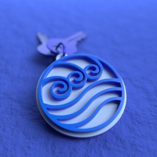 ATLA Water Tribe Keychain 3D model 3D printable | CGTrader
