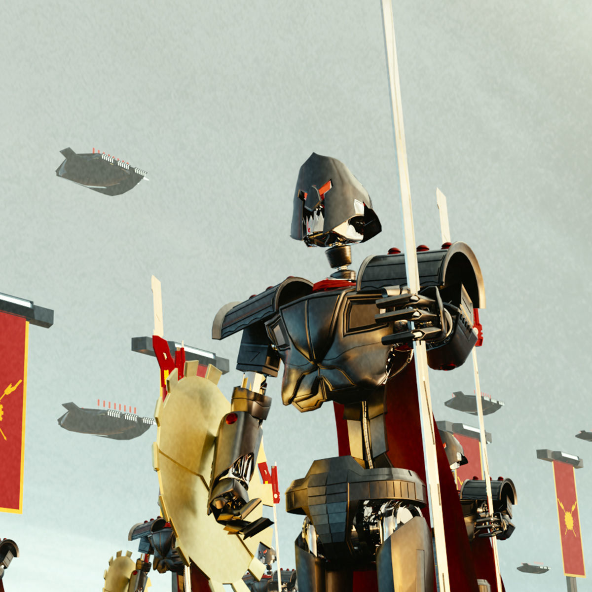 Spartan Robot 3D Sci-Fi more Bonus 3D model animated rigged | CGTrader