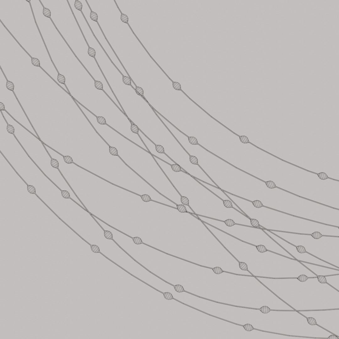 Wire fairy lights 3D model | CGTrader