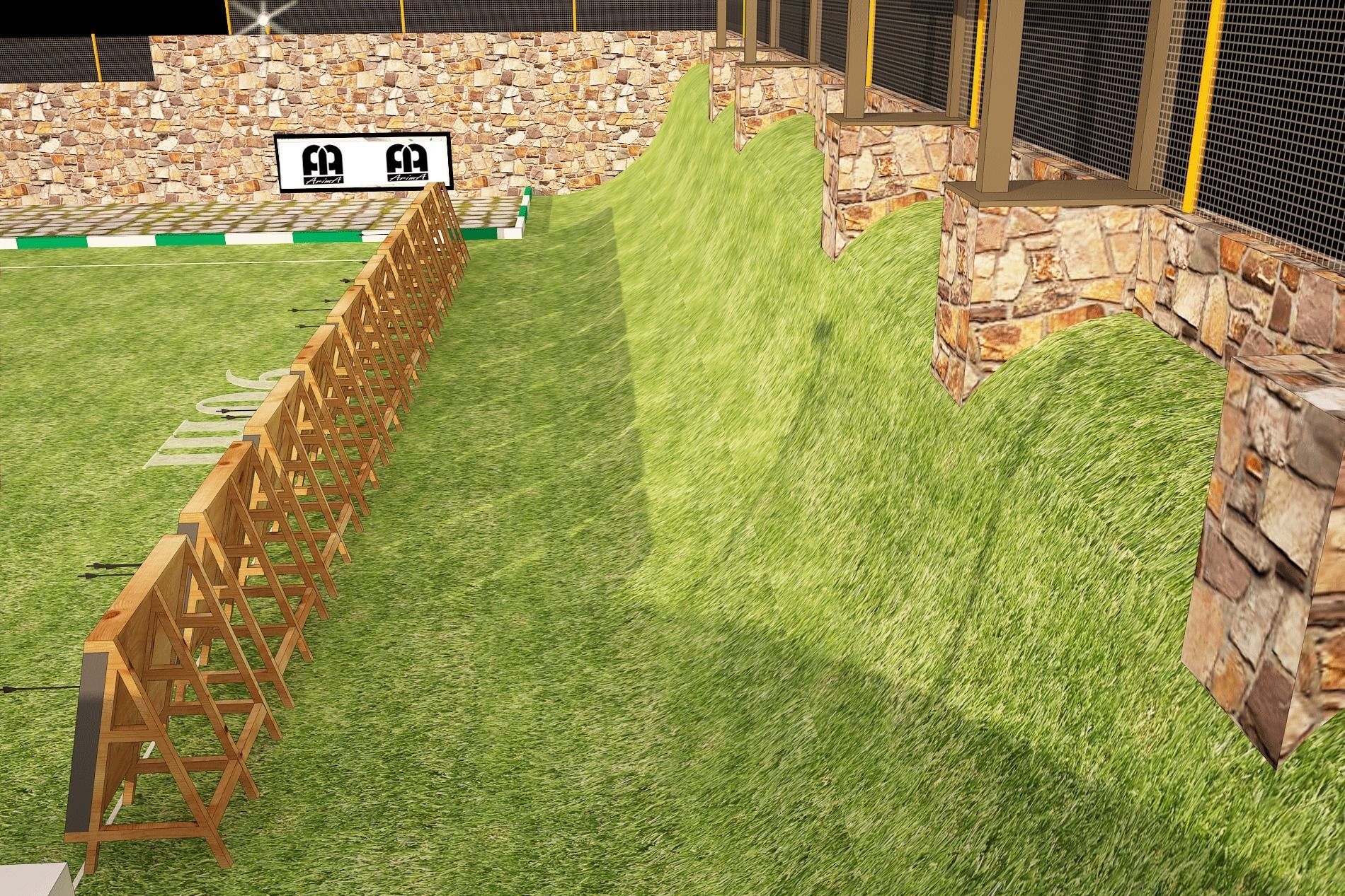 3D archery site with full details and realistic standards 3D model ...
