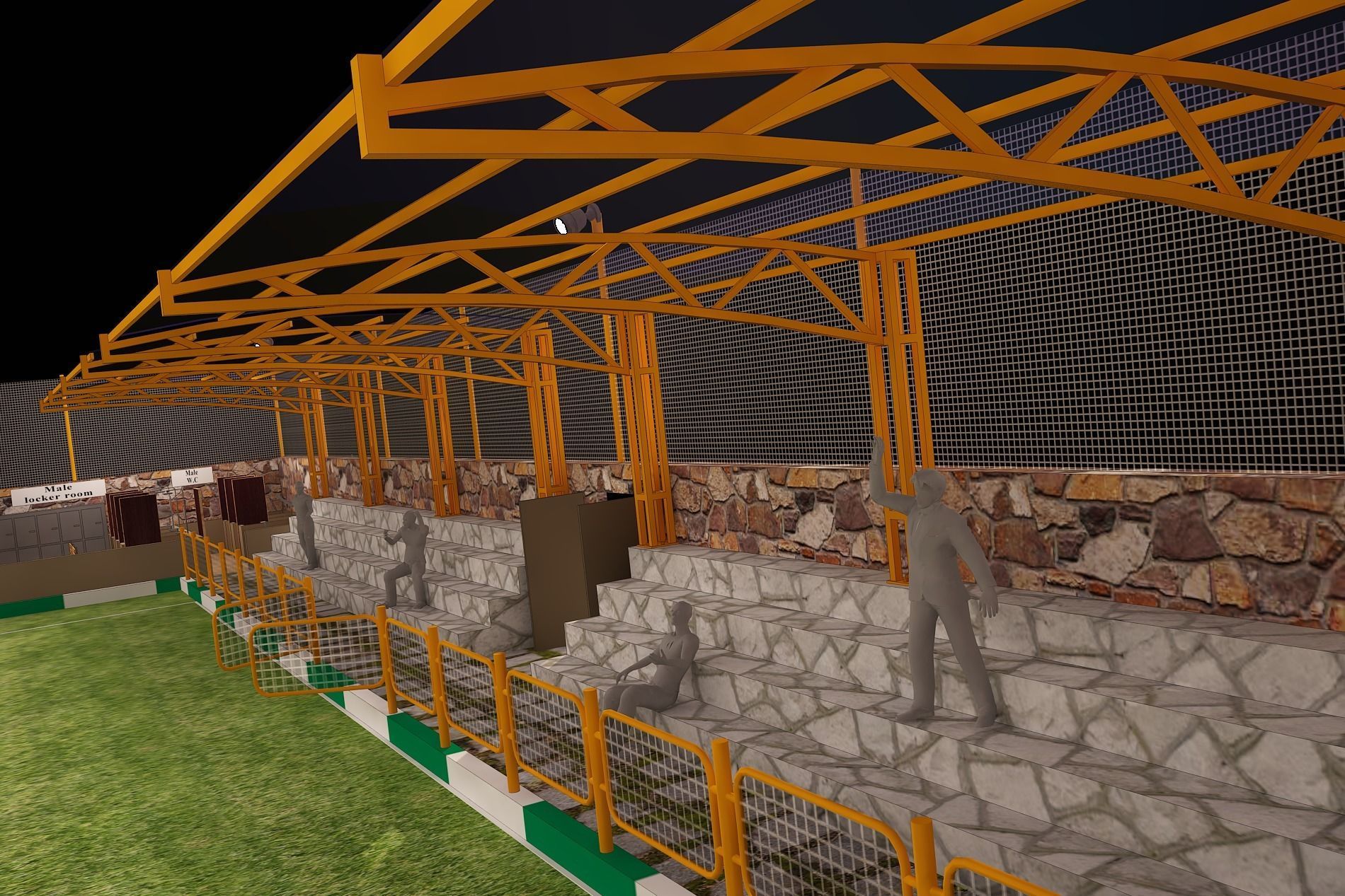 3D archery site with full details and realistic standards 3D model ...