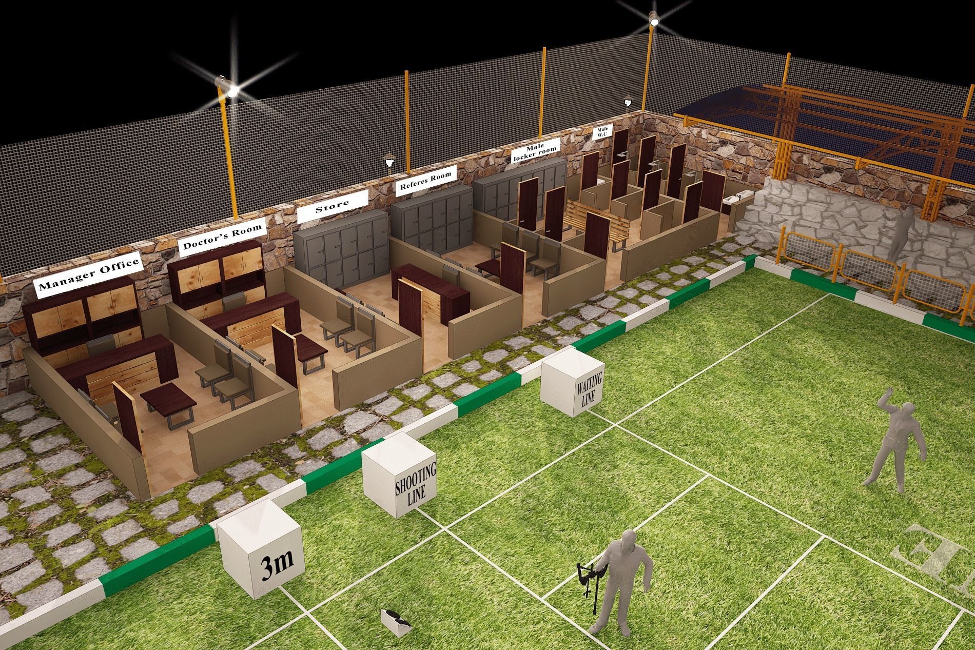 3D archery site with full details and realistic standards 3D model ...