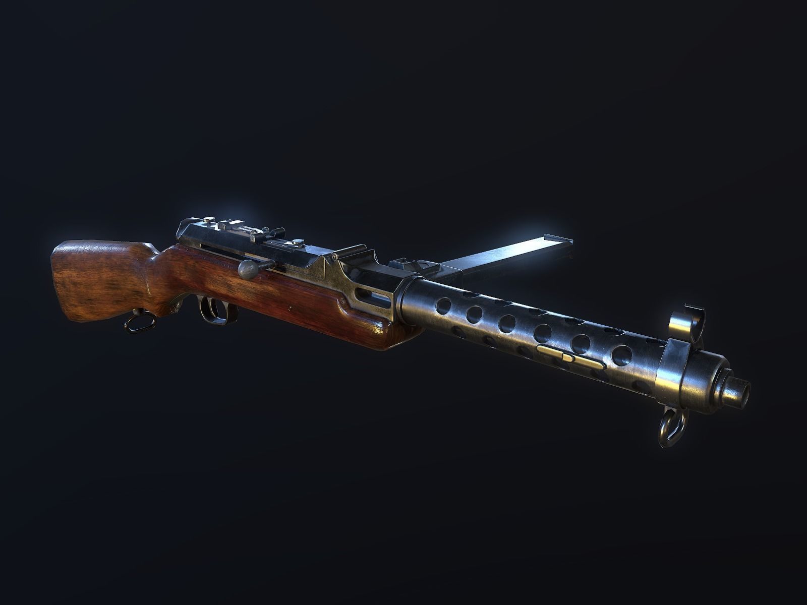 3D model MP-34 german ww2 machine gun pbr VR / AR / low-poly | CGTrader