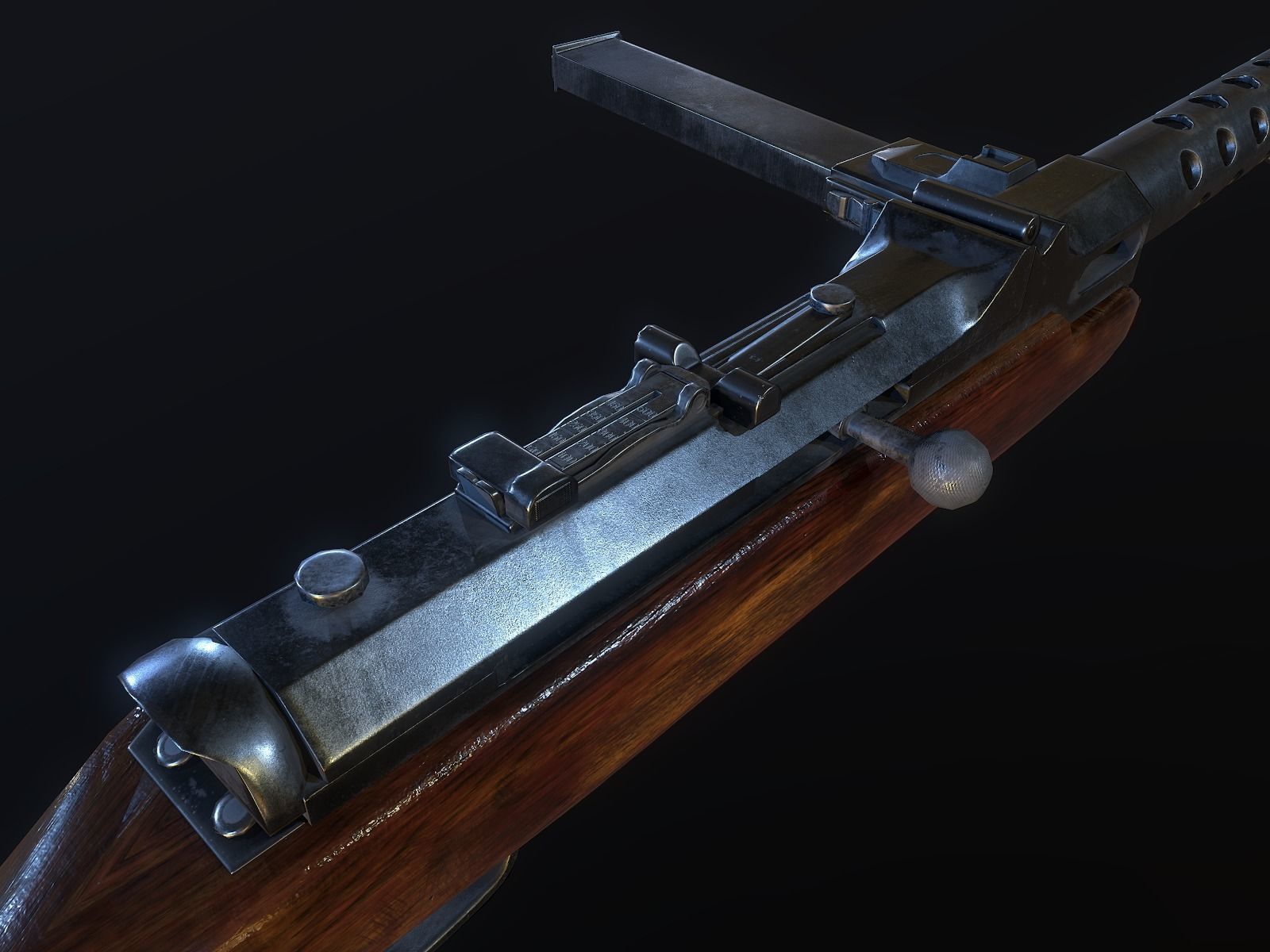 3D model MP-34 german ww2 machine gun pbr VR / AR / low-poly | CGTrader