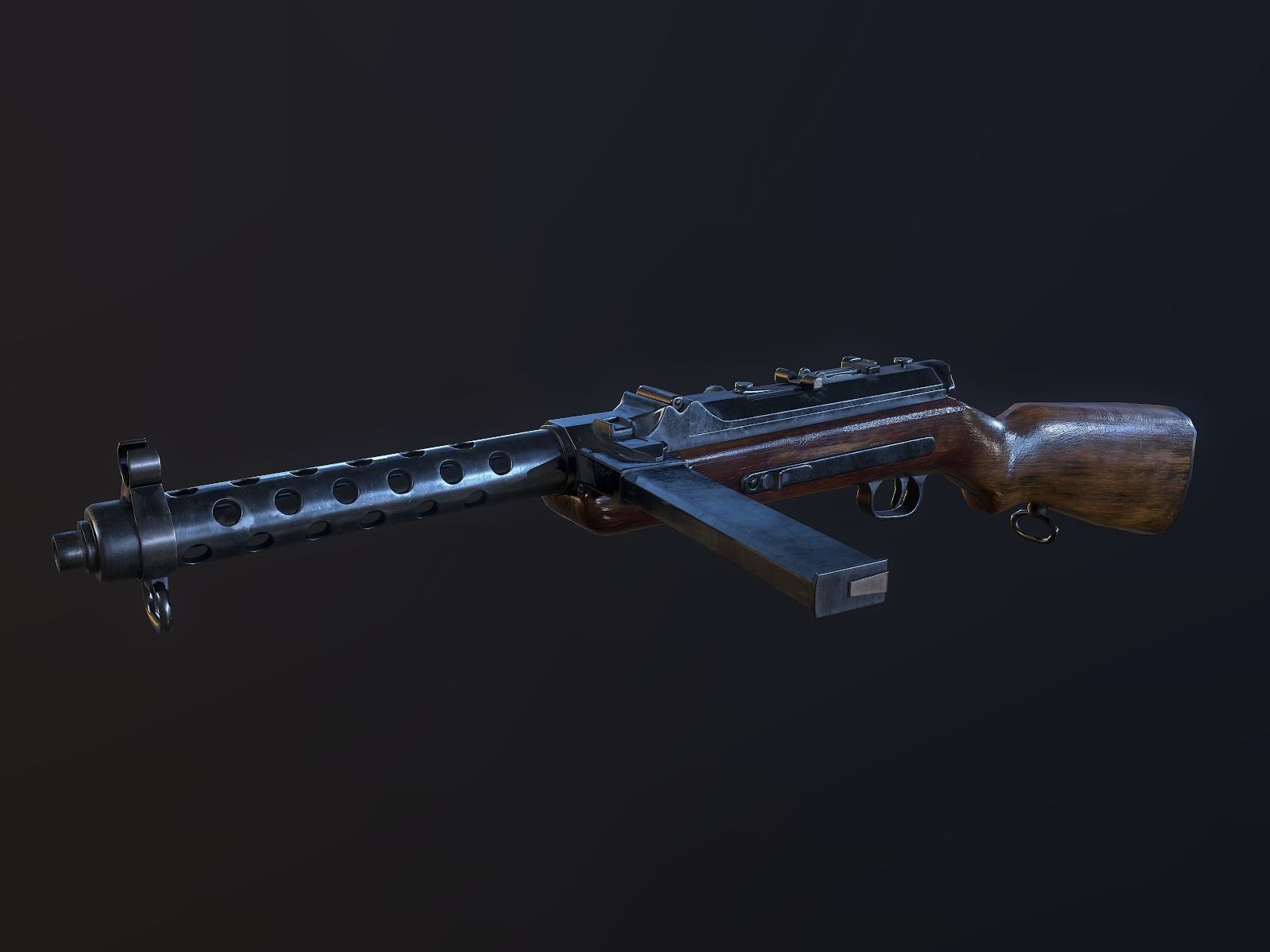 3D model MP-34 german ww2 machine gun pbr VR / AR / low-poly | CGTrader