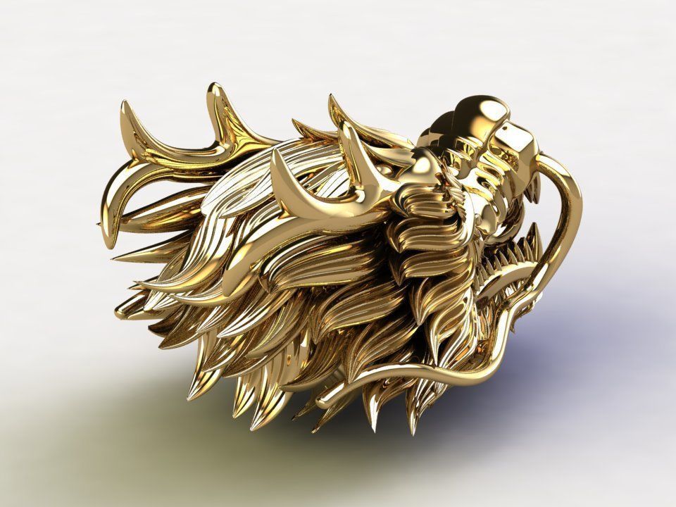 Head Dragon China dragon with cad file 3dm and STL 3D model | CGTrader