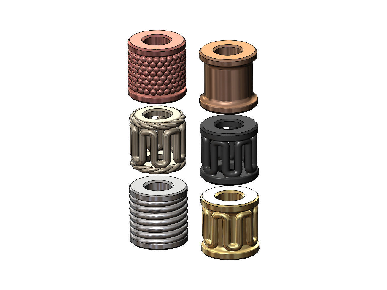 Tube shaped bead and charm 3D model 3D printable | CGTrader