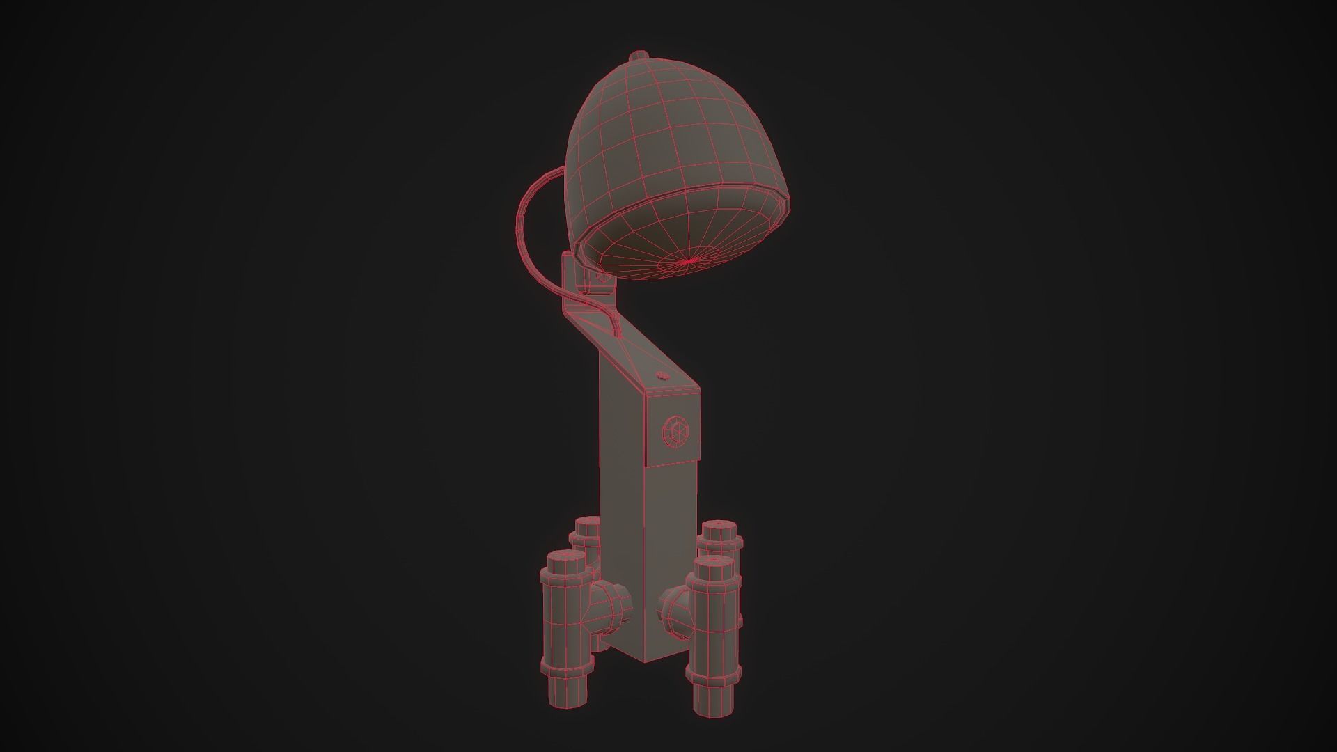 3D model DIY Red Lamp VR / AR / low-poly | CGTrader