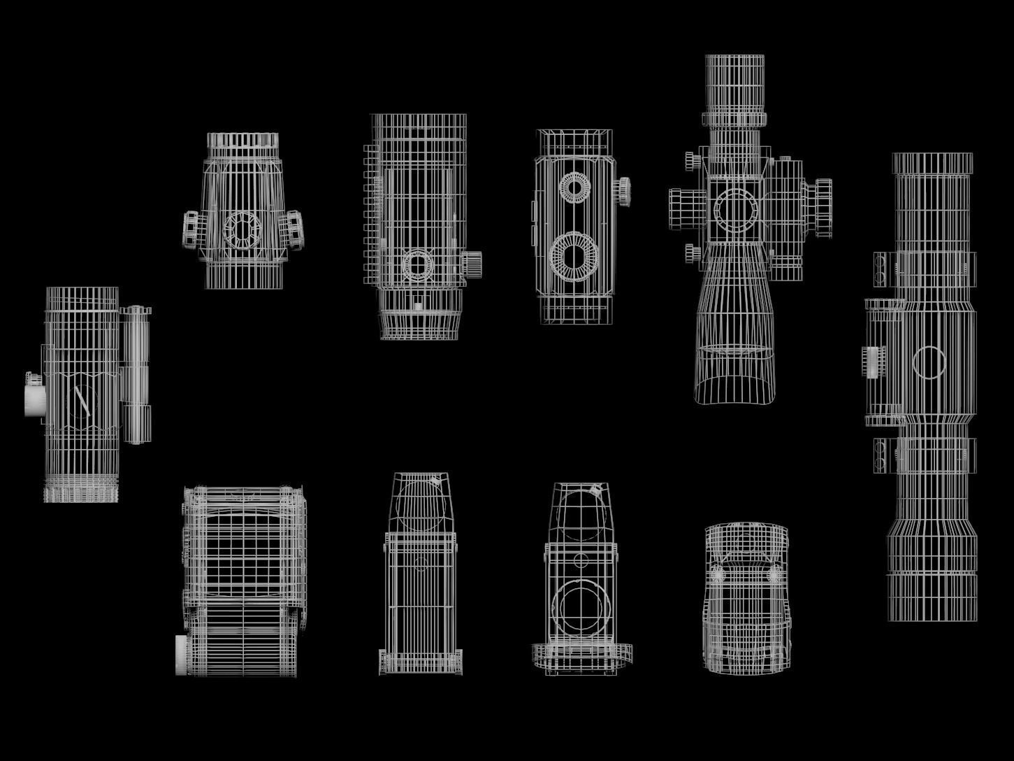 3D model Weapon Customization Pack - 57 Attachments - Gun - PBR VR / AR ...