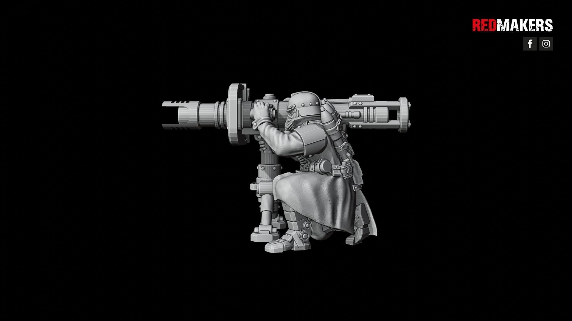 Death squad of Imperial force Heavy support 3D model 3D printable ...
