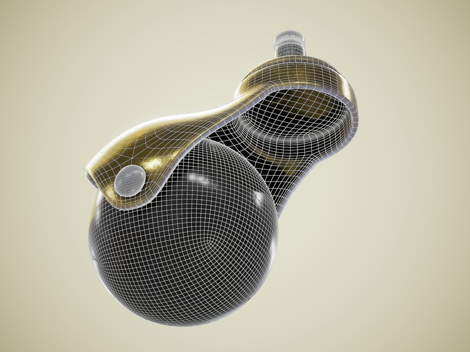Round Ball Caster Wheel PBR 3D model | CGTrader