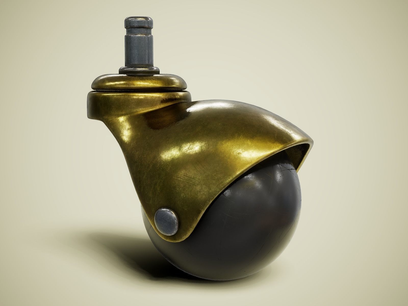 Round Ball Caster Wheel PBR 3D model | CGTrader