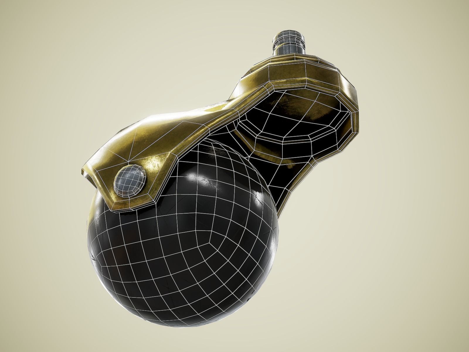 Round Ball Caster Wheel PBR 3D model | CGTrader