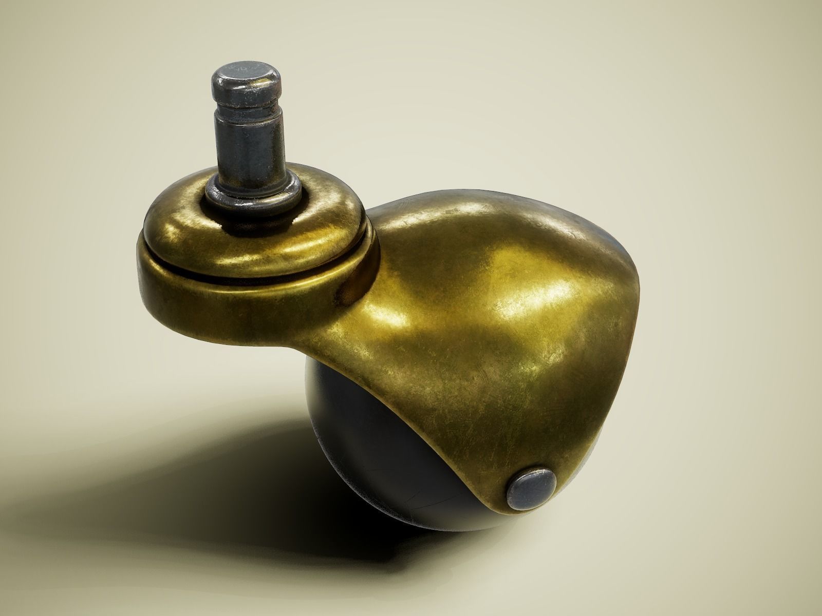 Round Ball Caster Wheel PBR 3D model | CGTrader