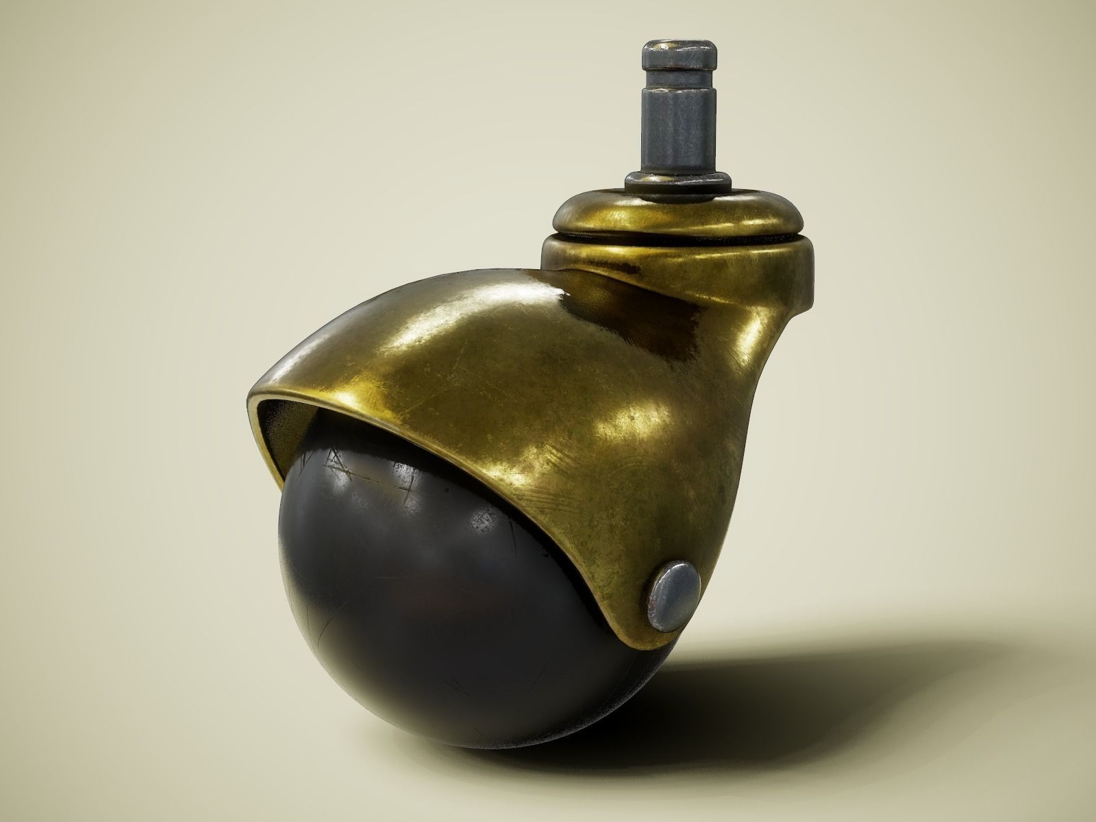 Round Ball Caster Wheel PBR 3D model | CGTrader