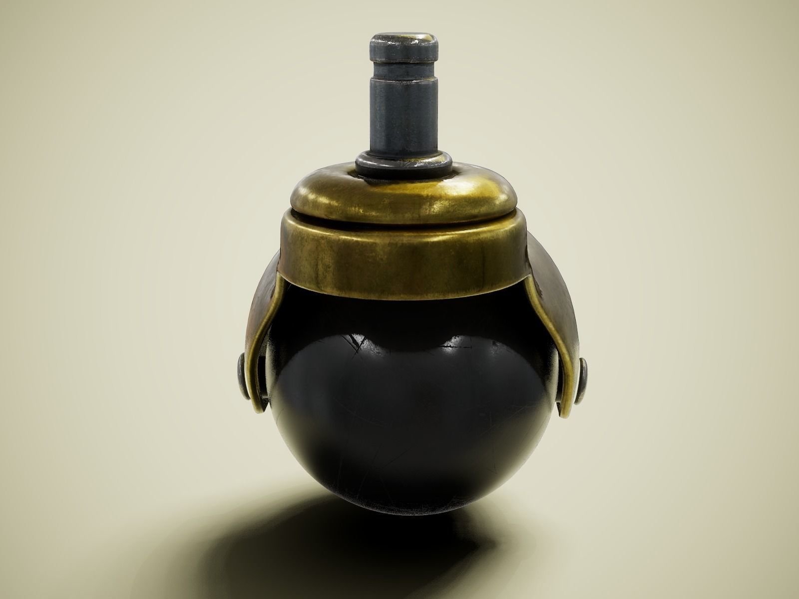 Round Ball Caster Wheel PBR 3D model | CGTrader