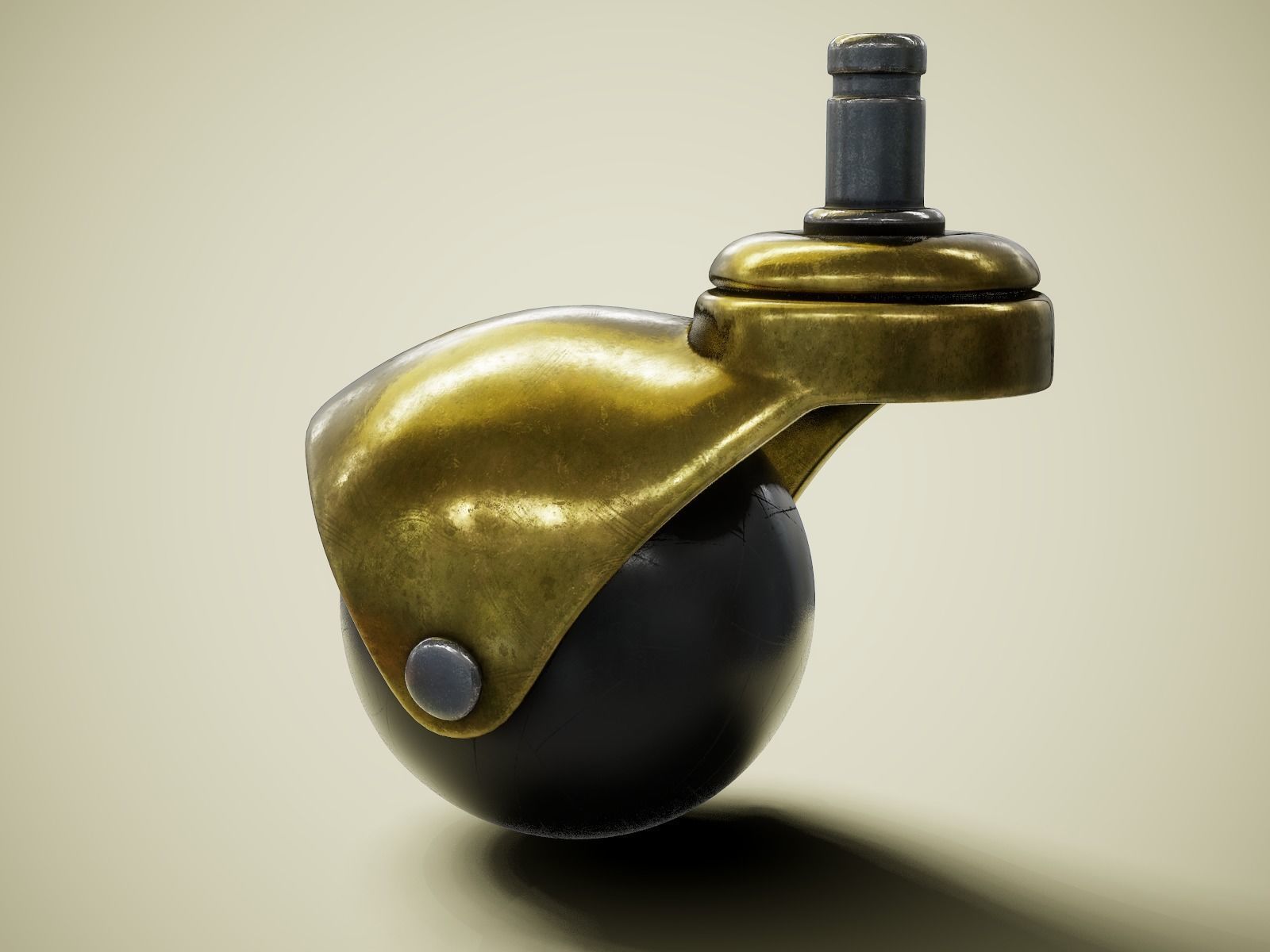 Round Ball Caster Wheel PBR 3D model | CGTrader