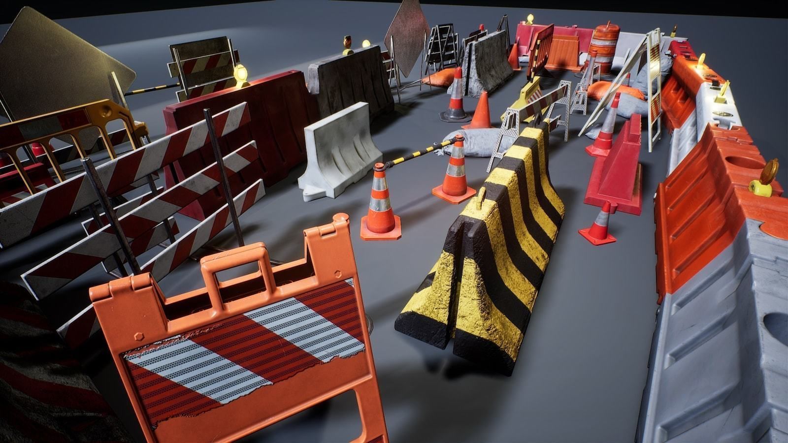 3D model Barriers and Barricades VR / AR / low-poly | CGTrader