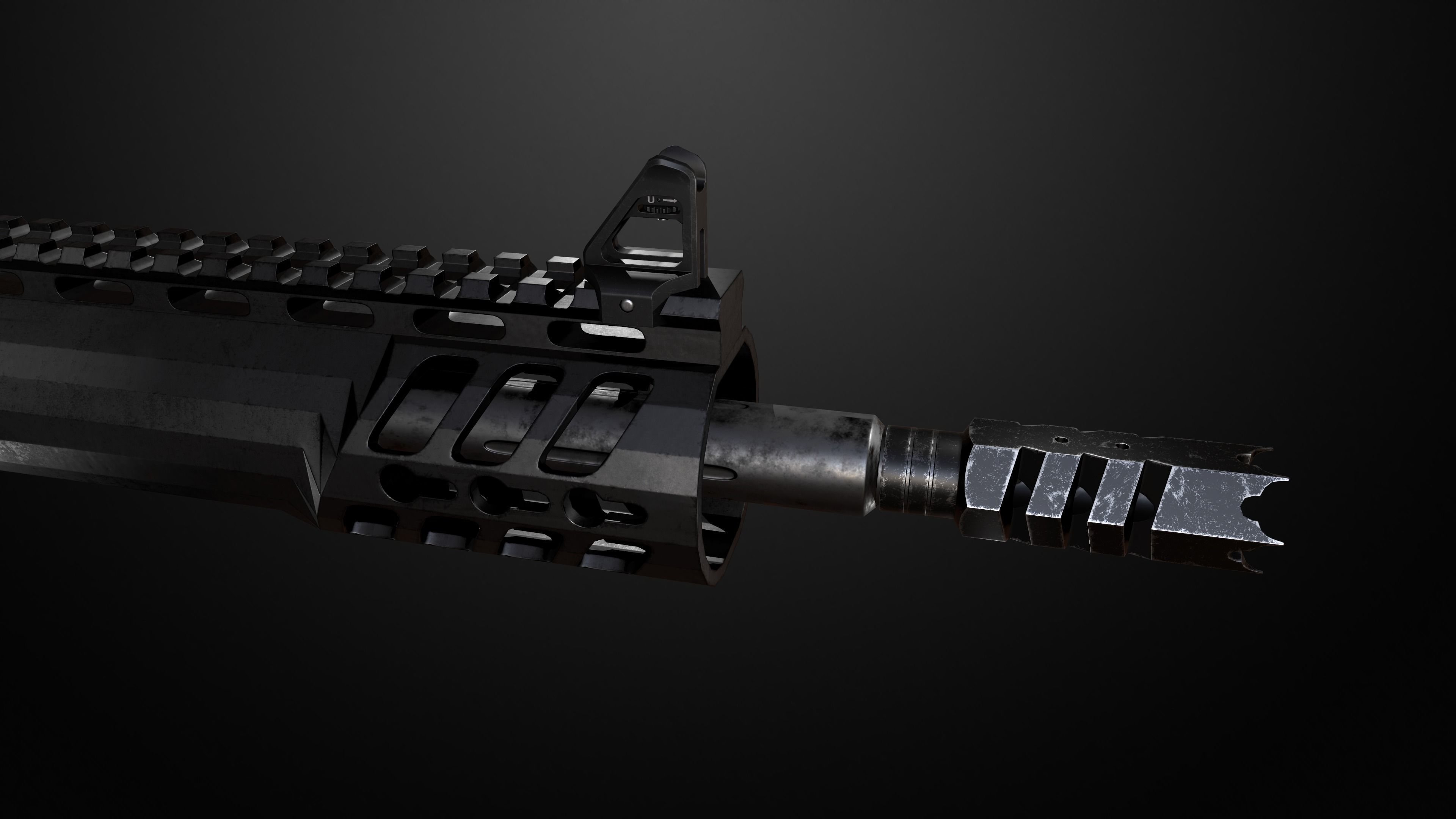 3D model AR-15 Skeletonized VR / AR / low-poly | CGTrader