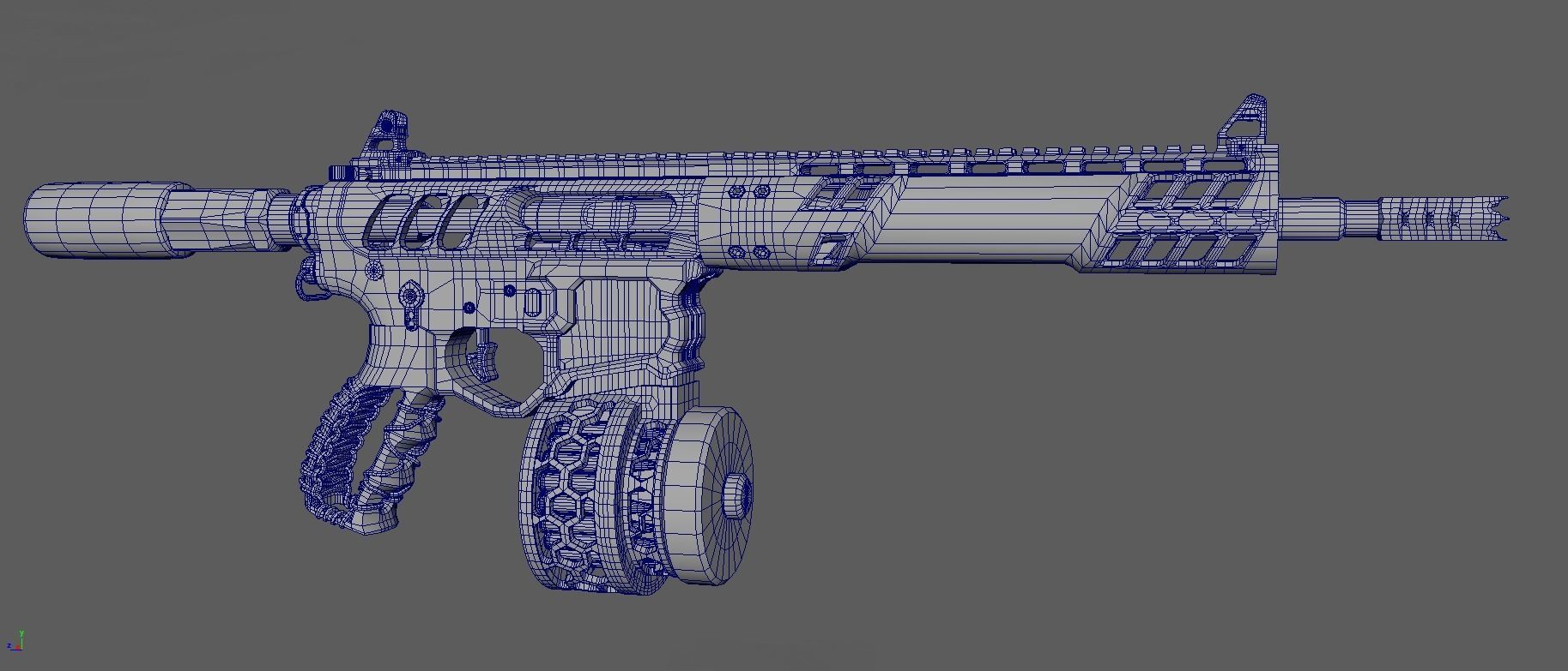 3D model AR-15 Skeletonized VR / AR / low-poly | CGTrader