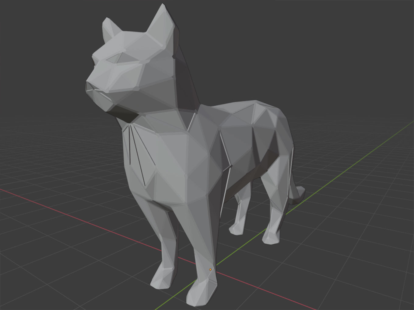 Polygonal Cat Printable 3D model 3D printable | CGTrader