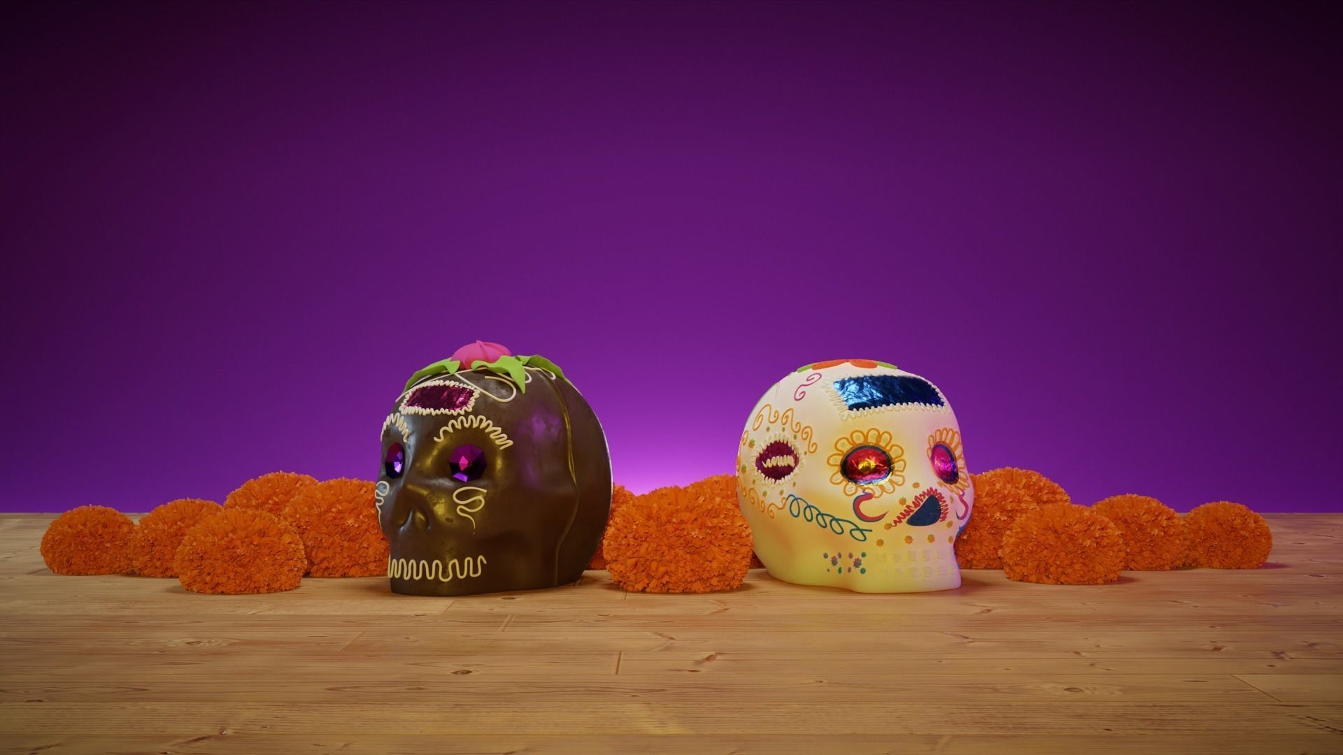 Calaverita de Azucar - Sugar Skulls 3D model | CGTrader