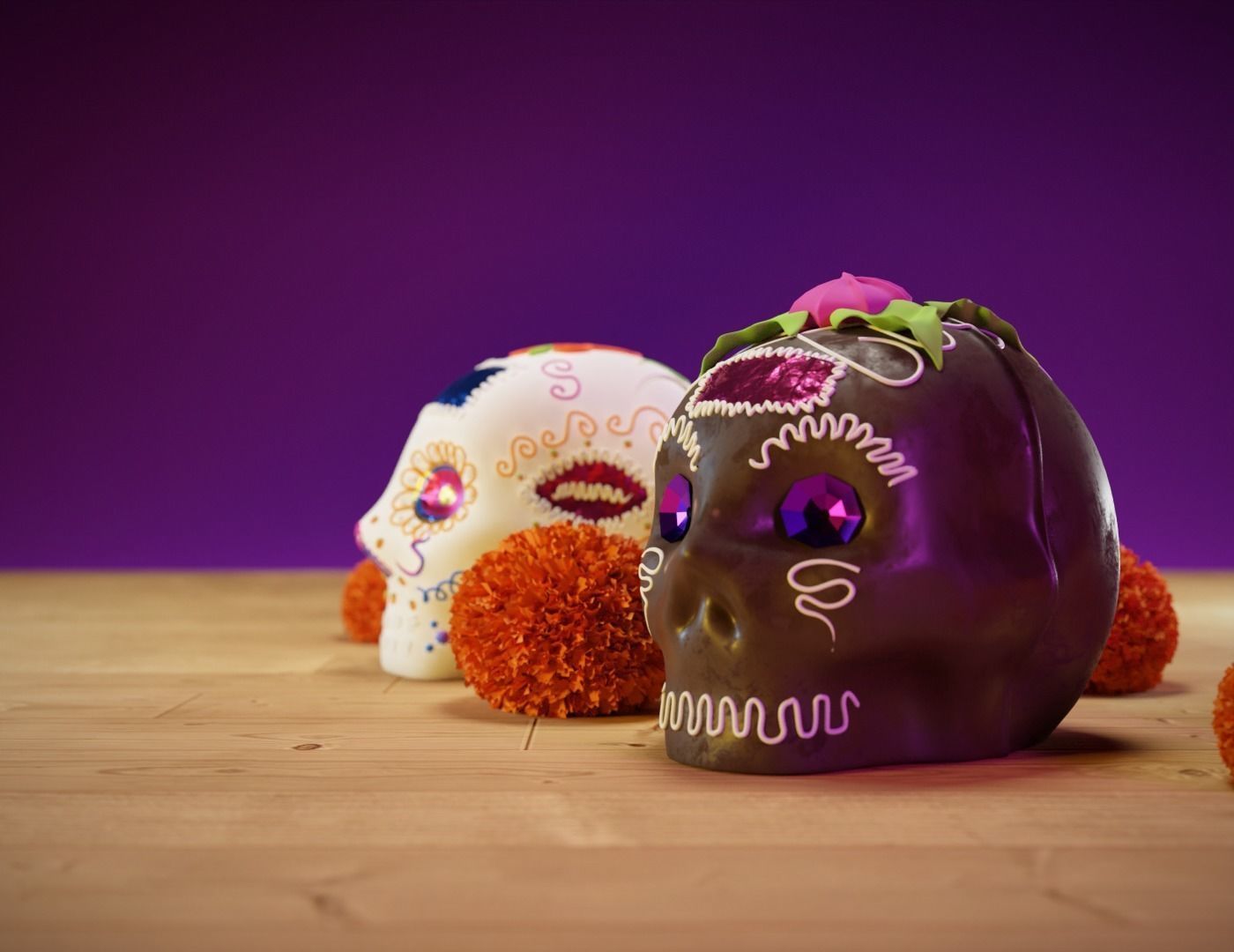 Calaverita de Azucar - Sugar Skulls 3D model | CGTrader