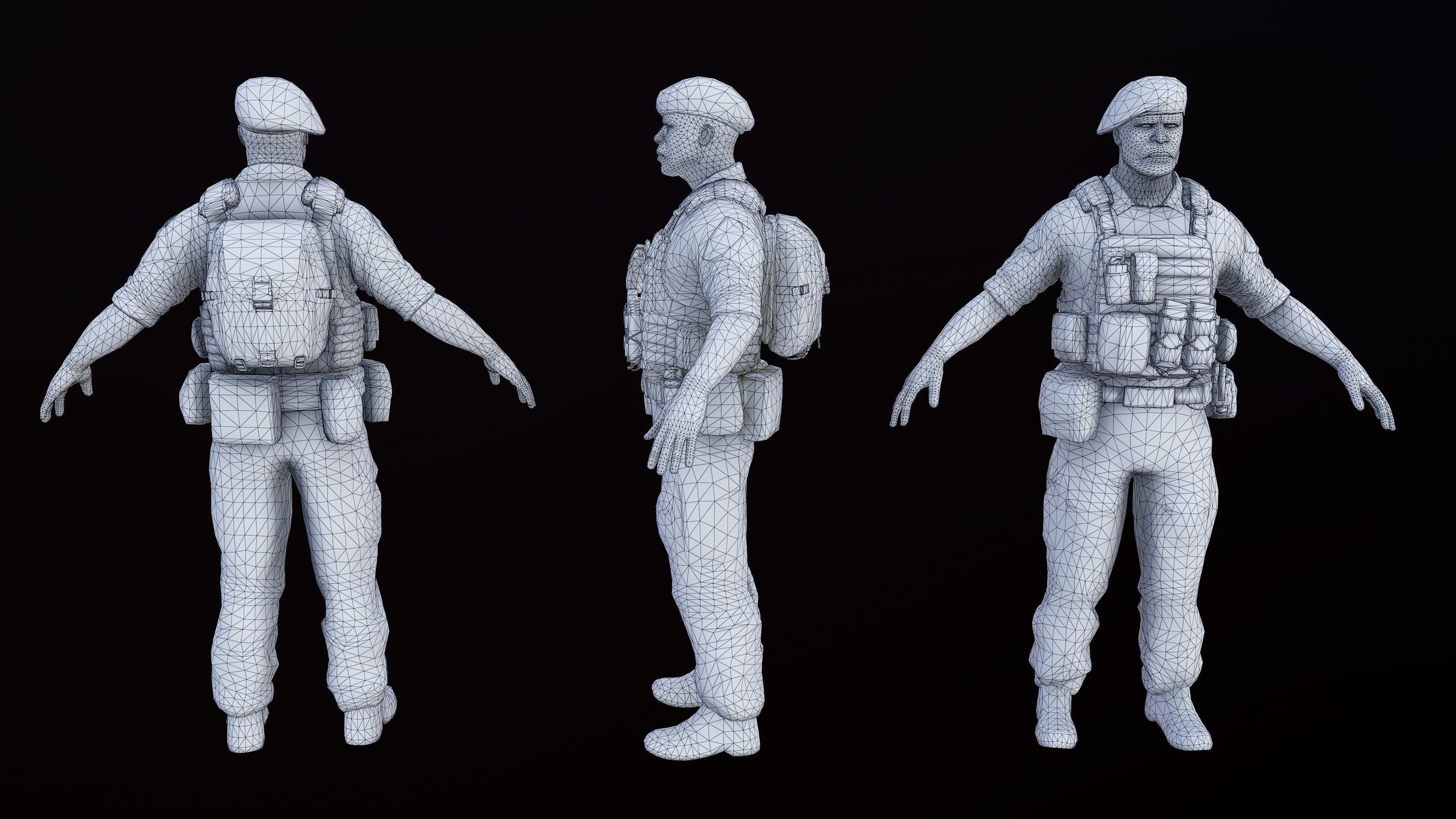 3D model Mercenary VR / AR / low-poly rigged animated | CGTrader
