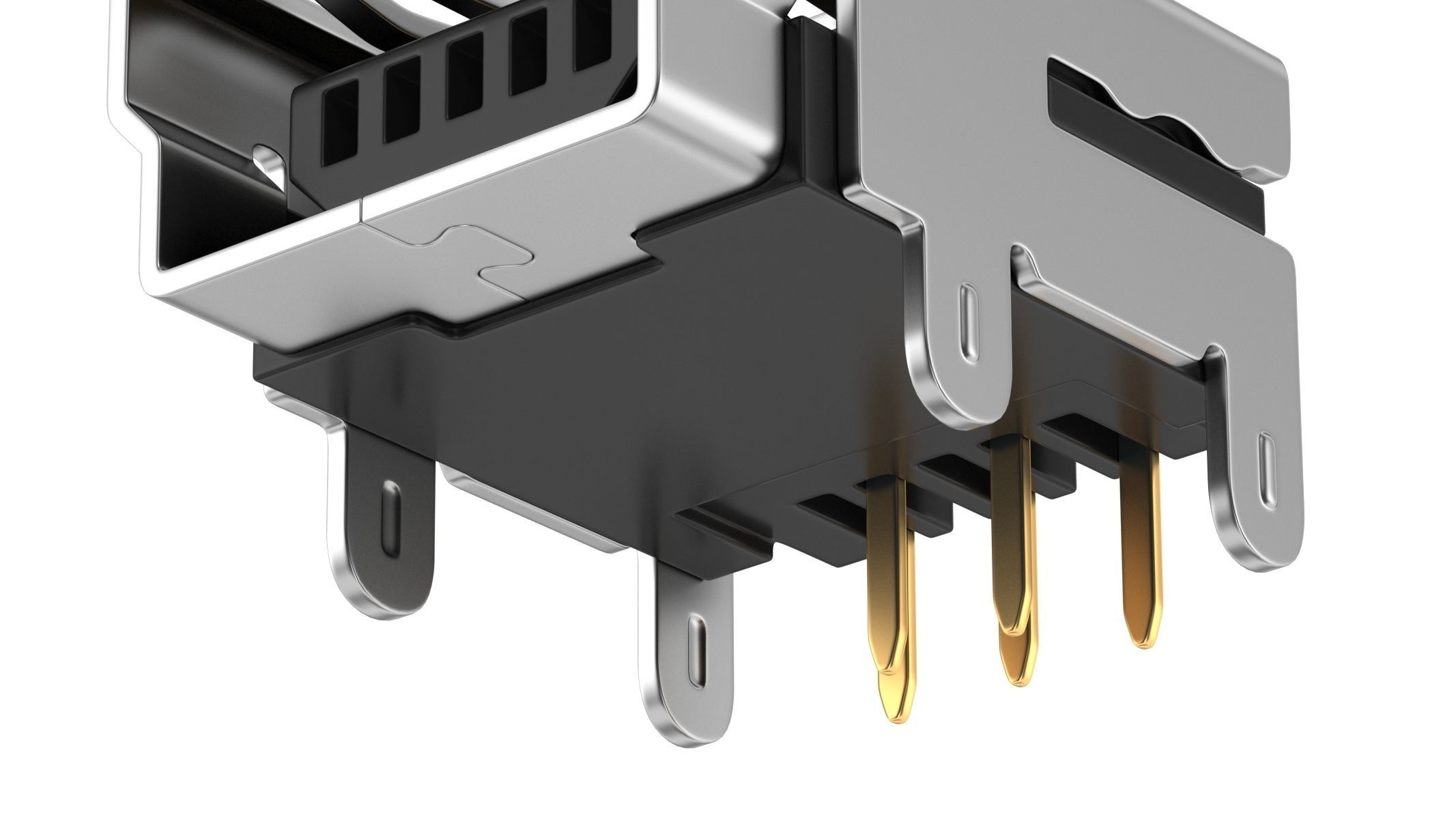 USB Mini B Female 3D model | CGTrader