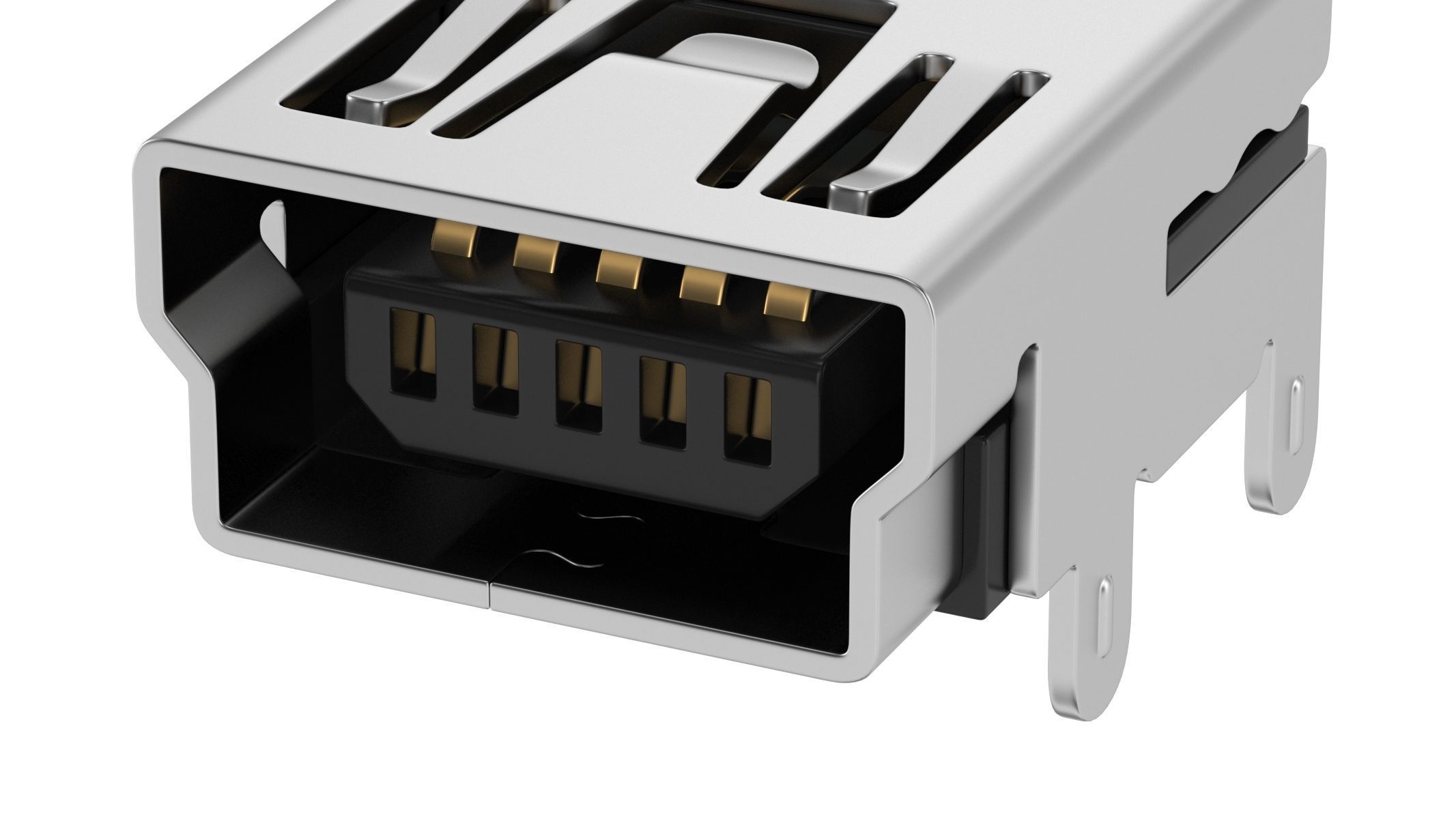 USB Mini B Female 3D model | CGTrader