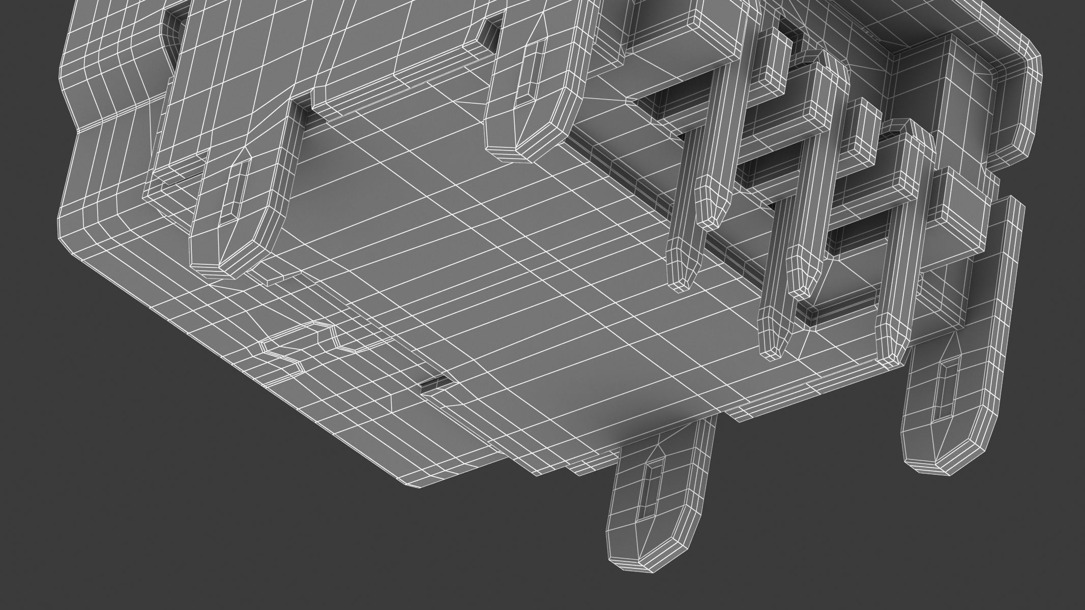 USB Mini B Female 3D model | CGTrader