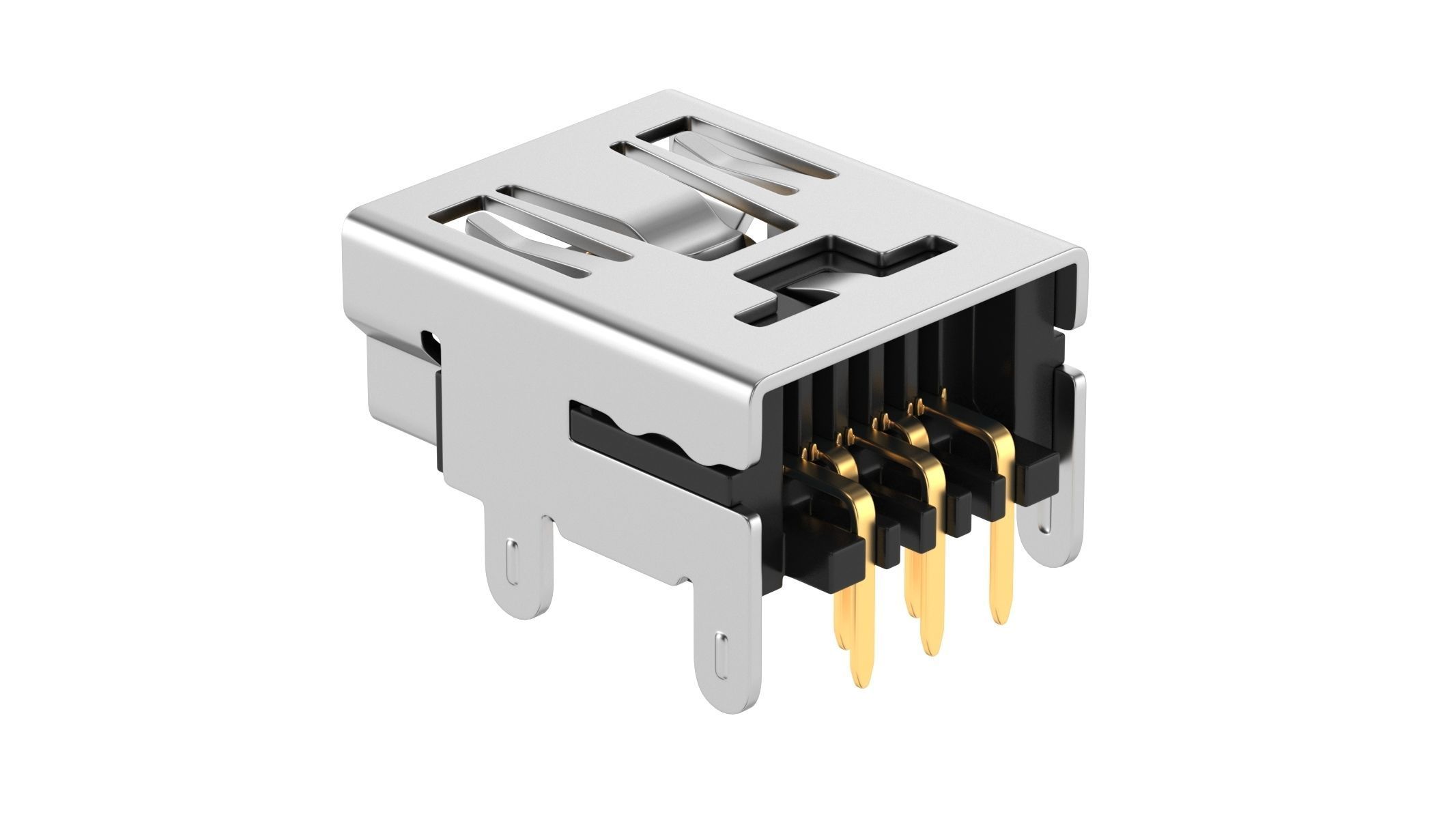 USB Mini B Female 3D model | CGTrader