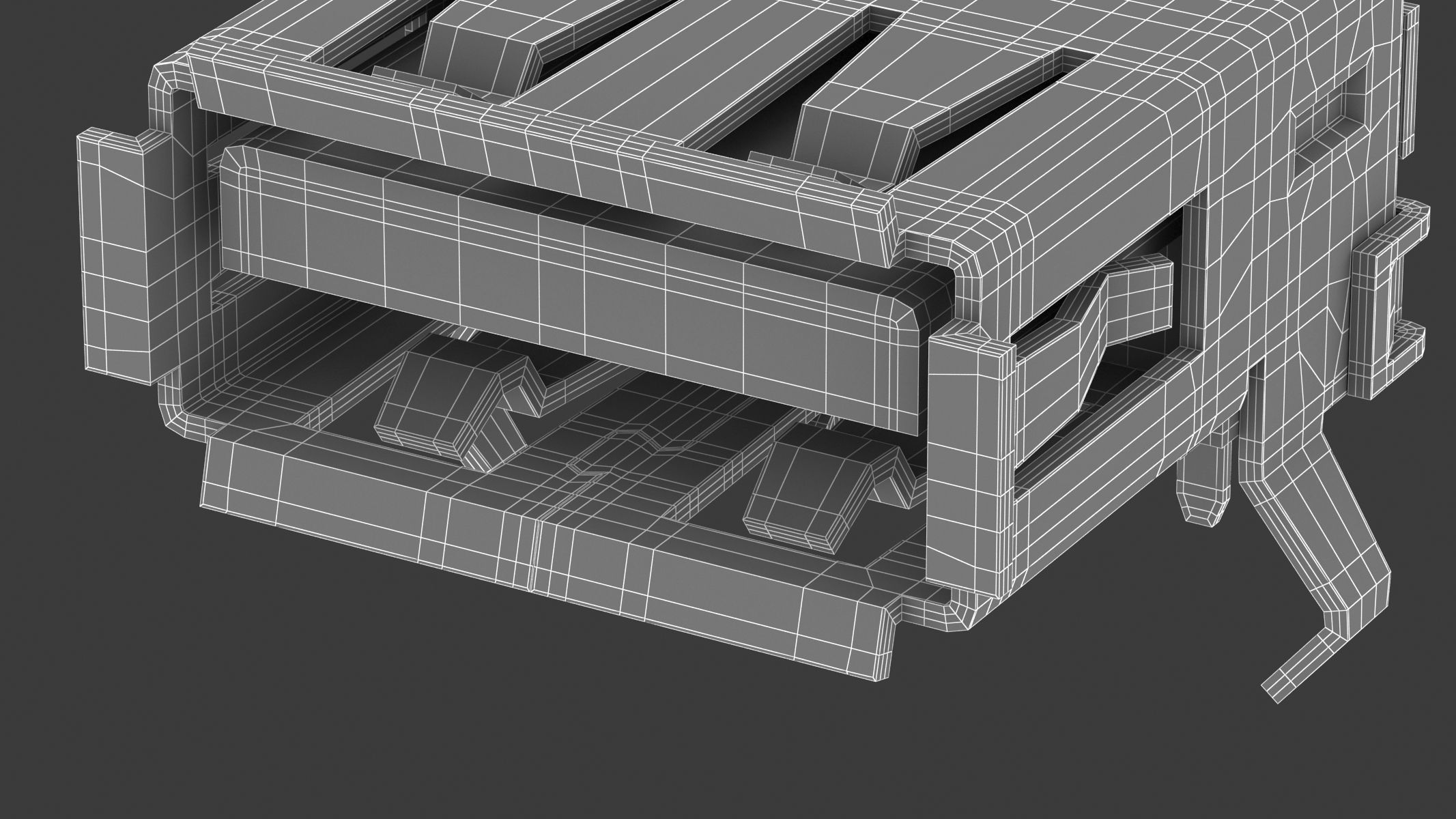 USB Type A Female 3D model | CGTrader