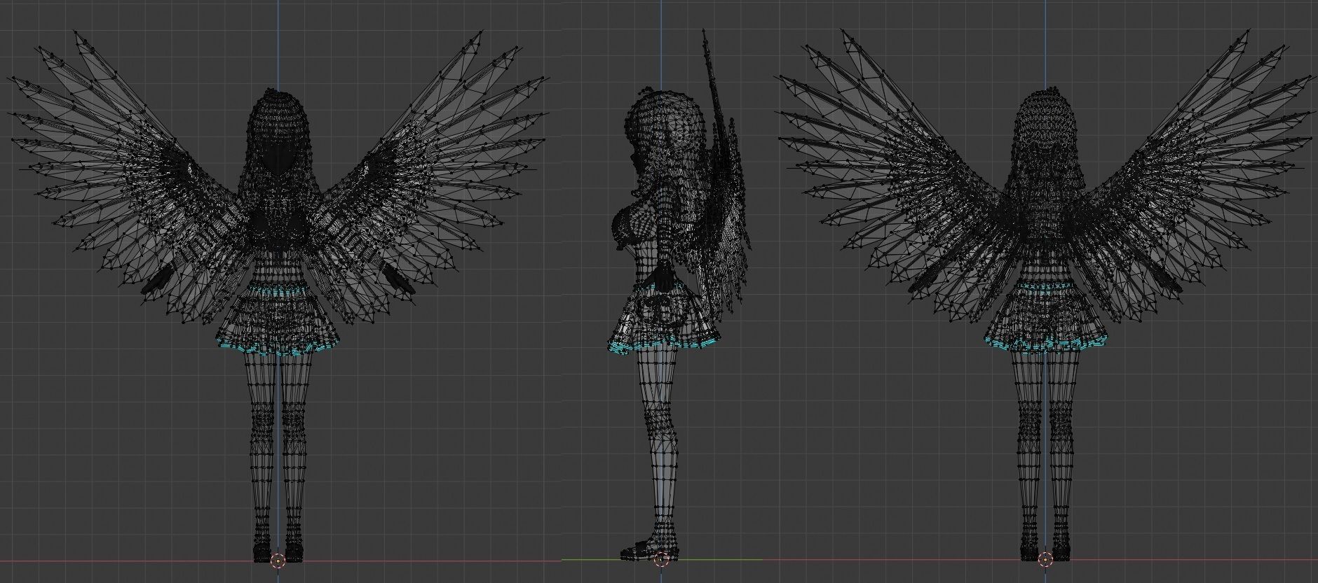 3D model VRChat Character - Tsubasa Shion 3D rigging girls VR / AR ...