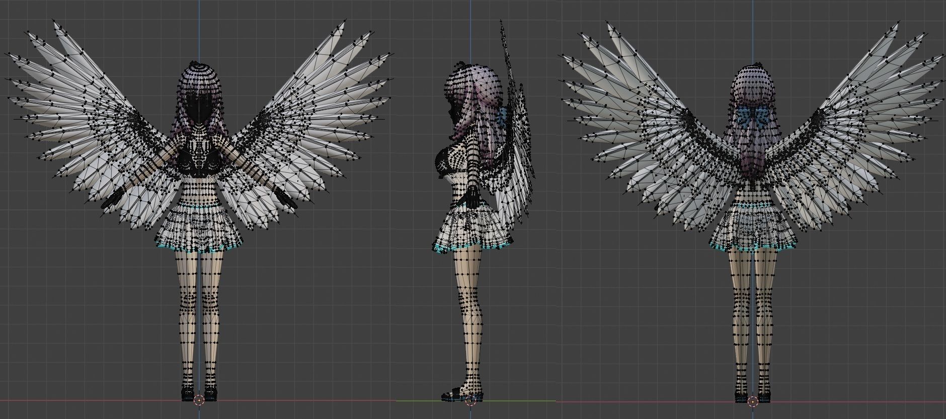 3D model VRChat Character - Tsubasa Shion 3D rigging girls VR / AR ...