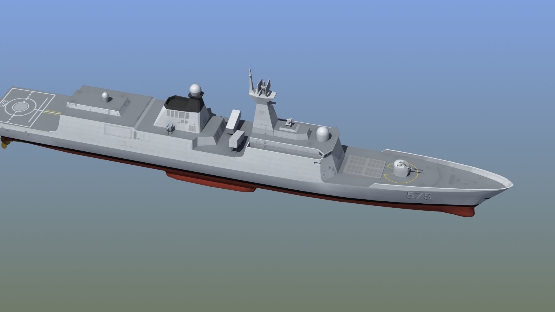 3D model Type 054A Frigate VR / AR / low-poly | CGTrader