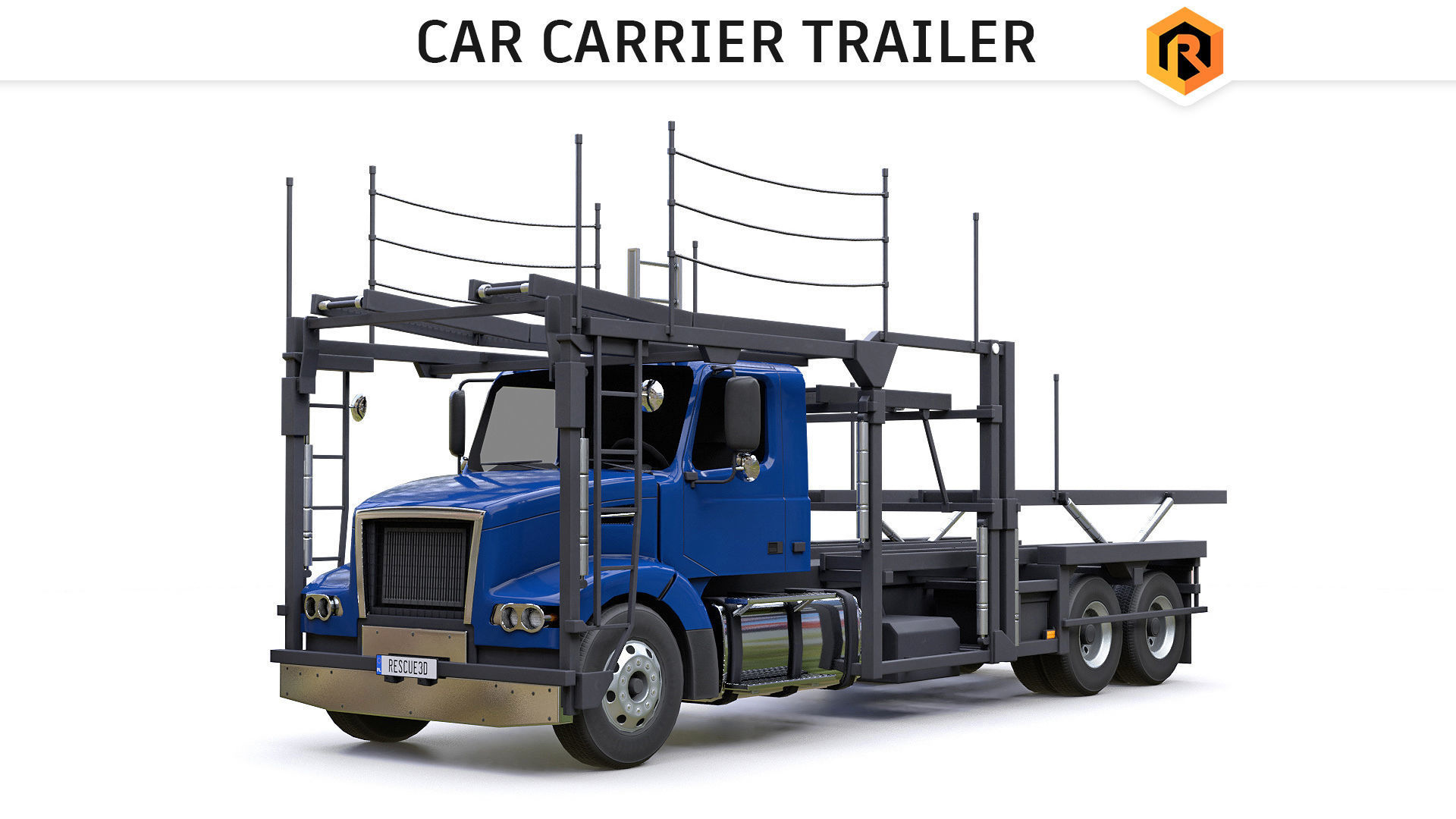 3D model Car Carrier Trailer VR / AR / low-poly | CGTrader