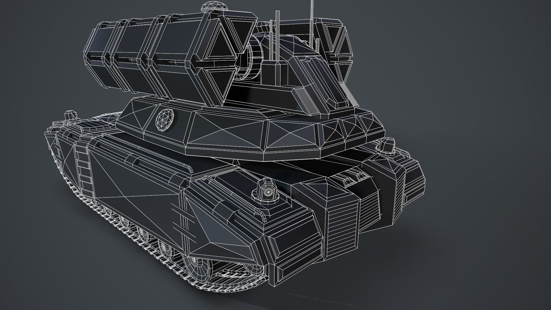 Sci-Fi Missile launcher Tank 3D model | CGTrader