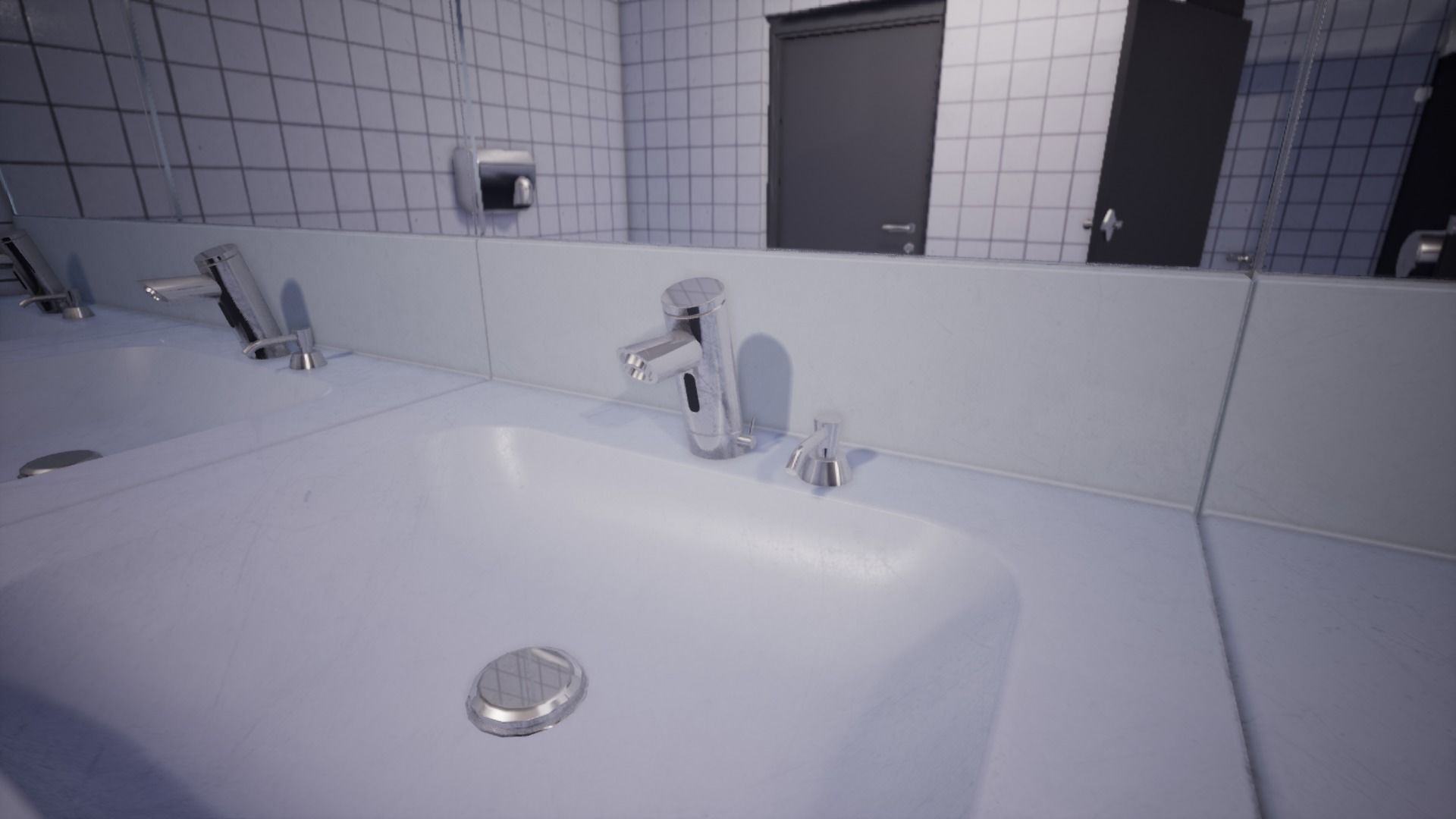 Modular Public Restroom free VR / AR / low-poly 3D model | CGTrader