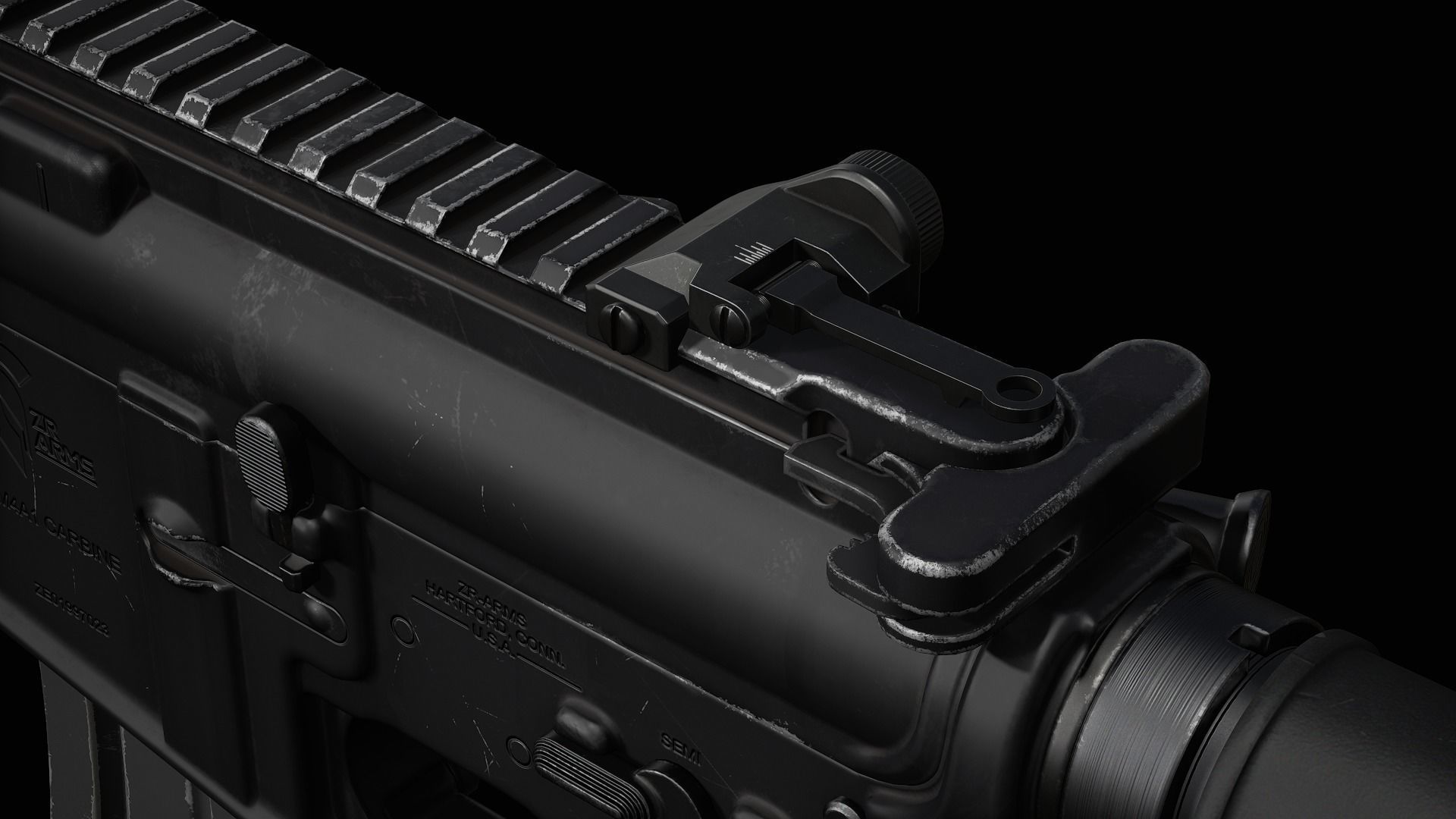 3D model M4-SBR ar - rifle VR / AR / low-poly | CGTrader