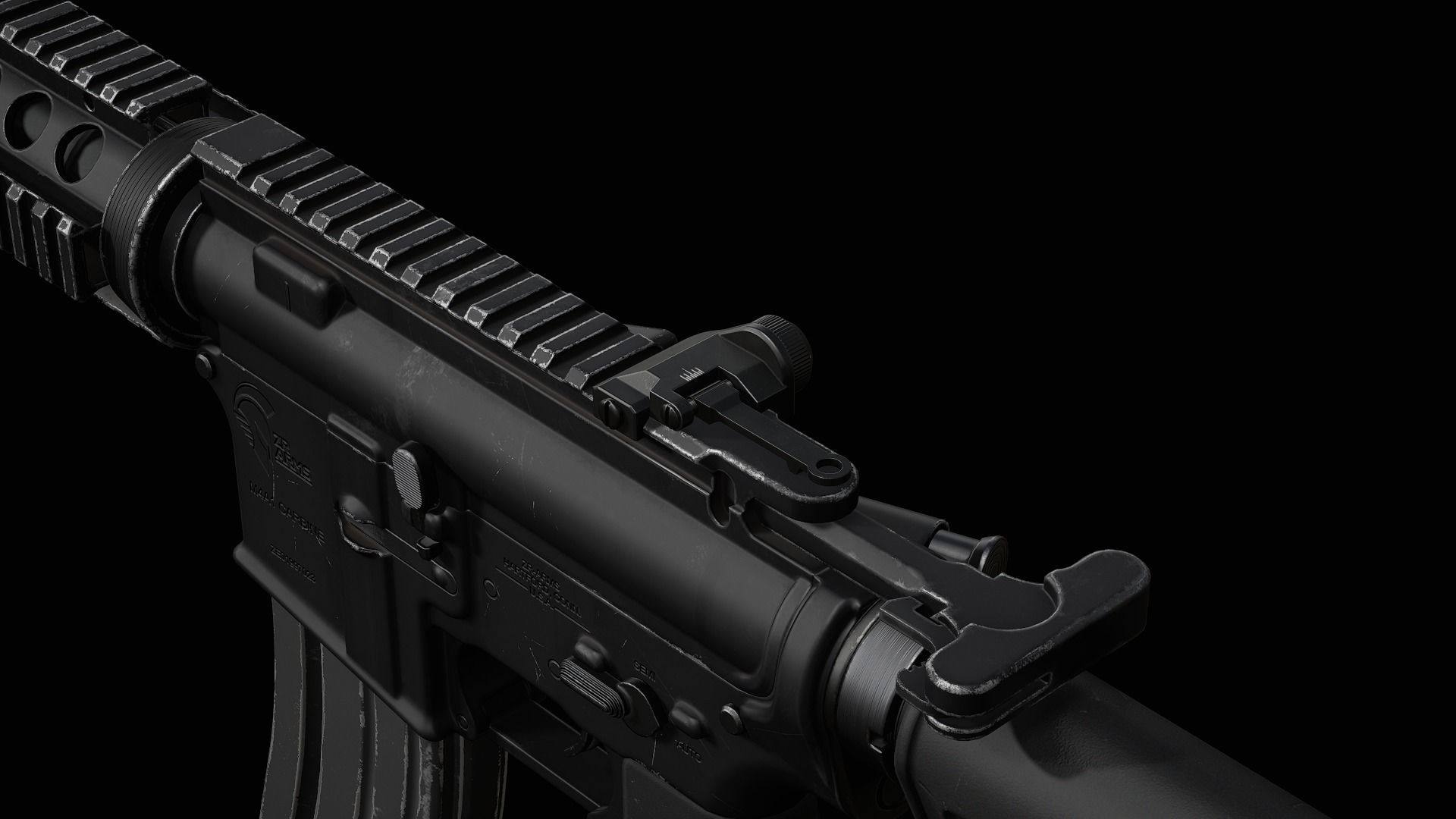 3D model M4-SBR ar - rifle VR / AR / low-poly | CGTrader