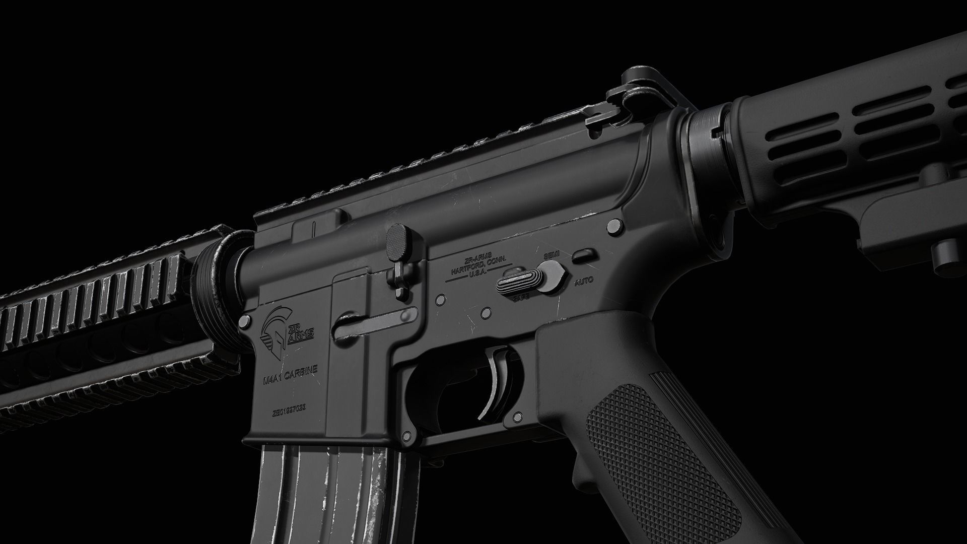 3D model M4-SBR ar - rifle VR / AR / low-poly | CGTrader