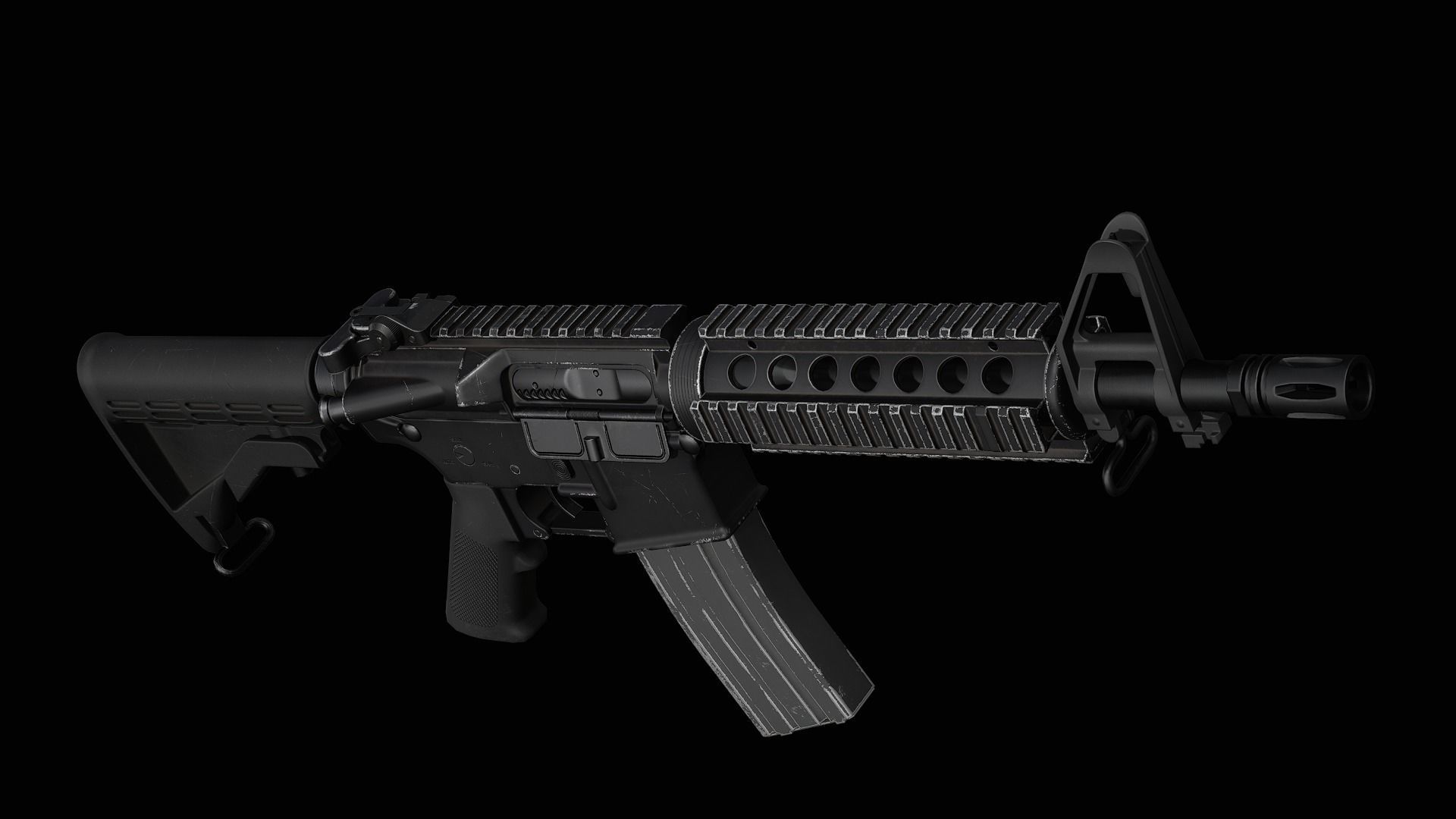 3D model M4-SBR ar - rifle VR / AR / low-poly | CGTrader