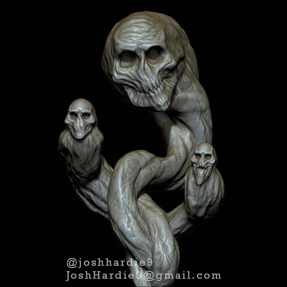 Artist Block - Demon Ghost Creature Figurine 3D model 3D printable ...