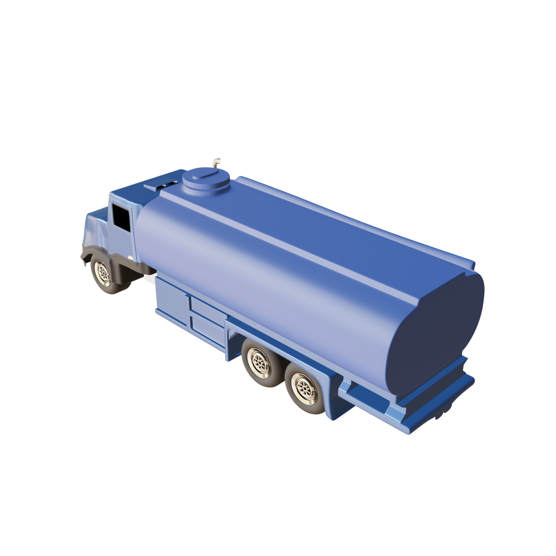Short Oil Truck 3D model | CGTrader